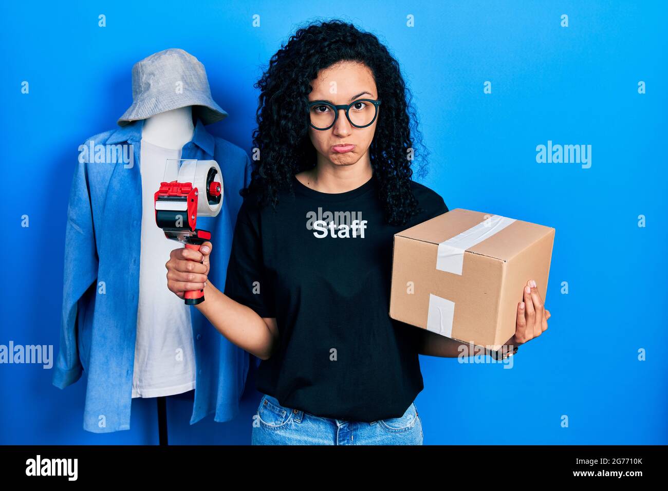Wearing cardboard box sad face hi-res stock photography and images - Alamy