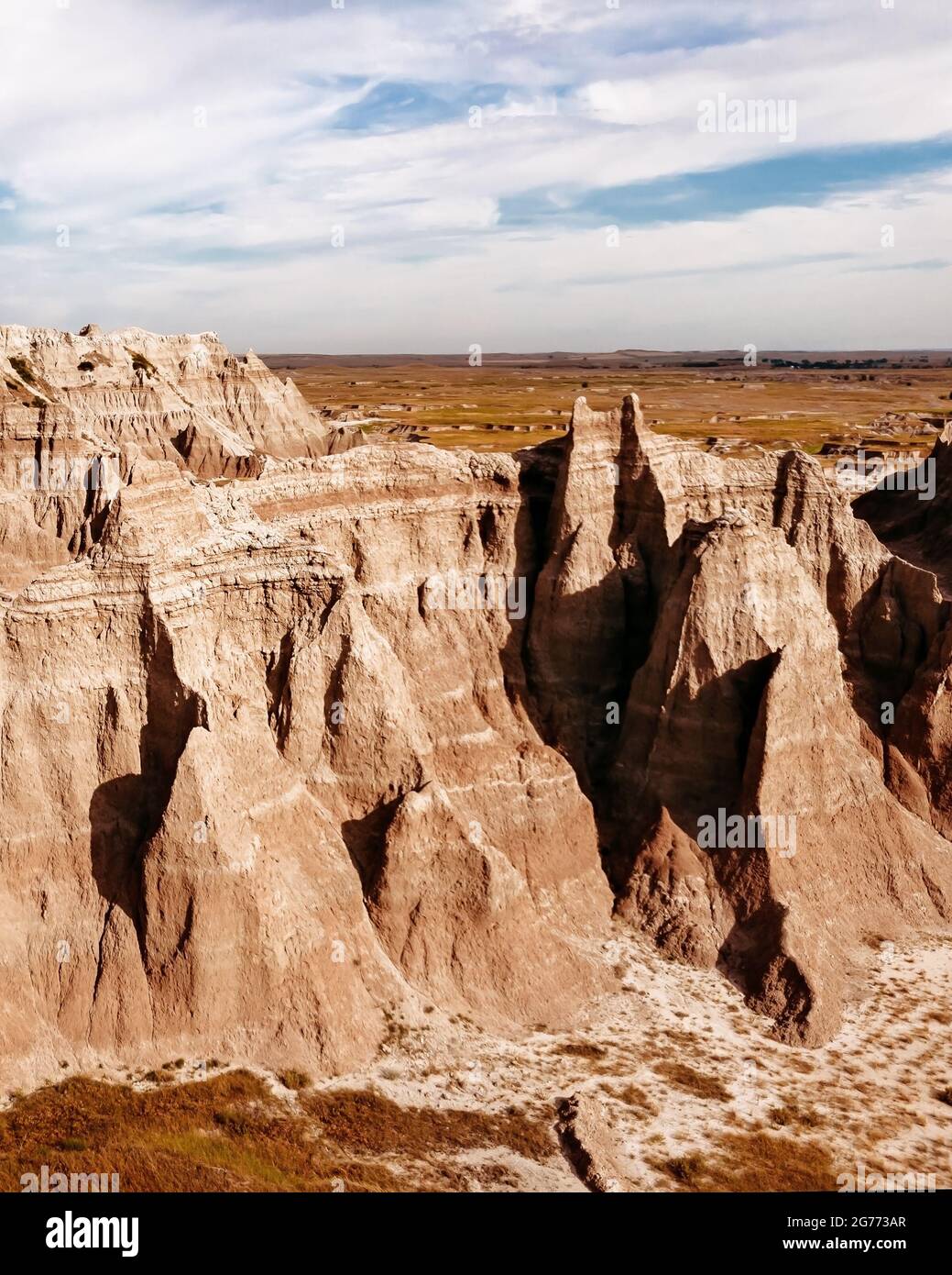An aerial shot of Blackhills mountain range in South Dakota Stock Photo ...