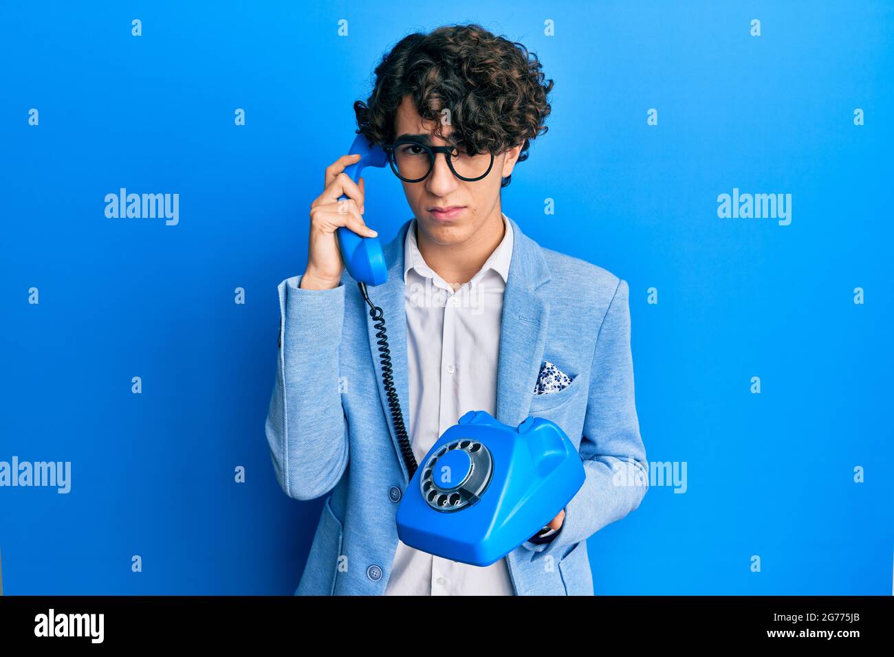 Hispanic male teen nervous hi-res stock photography and images - Alamy