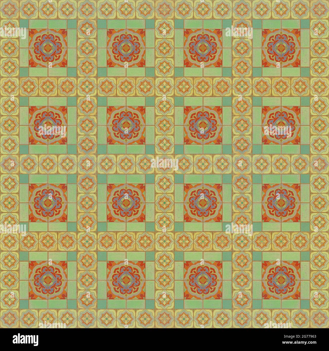 Infinitely Repeating Mediterranean Style Tile Pattern Catalina Style ...