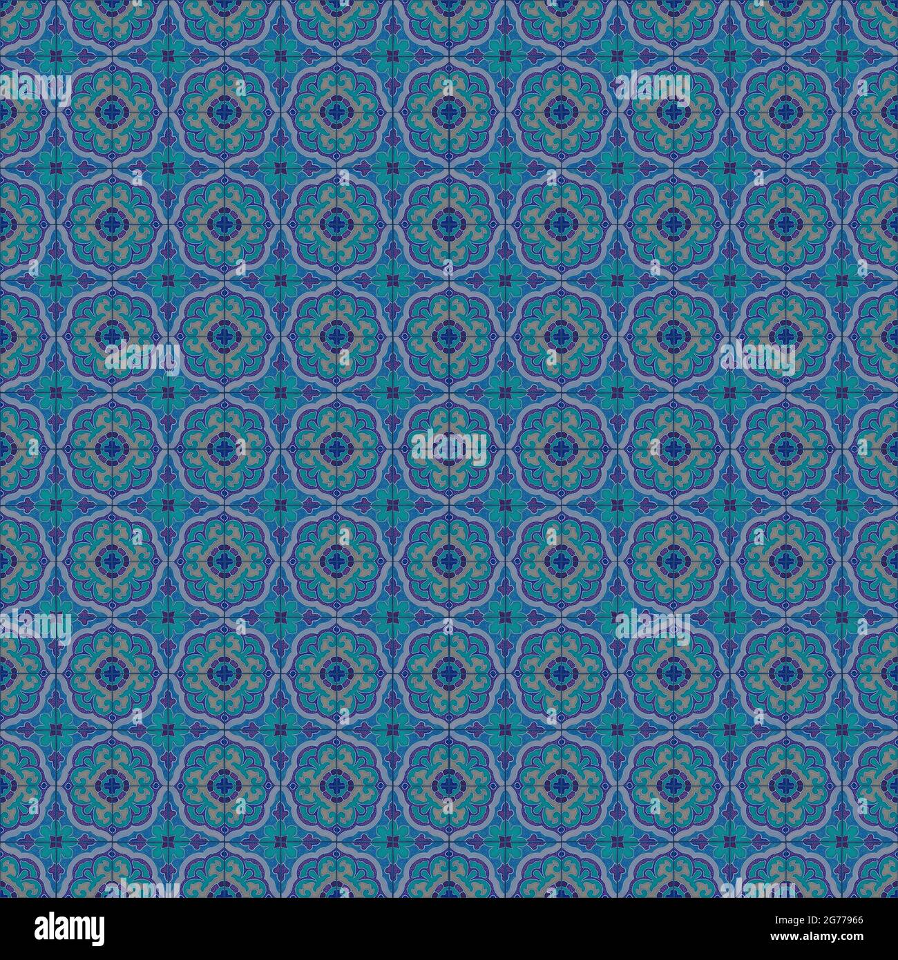 Infinitely Repeating Mediterranean Style Tile Pattern Catalina Style ...