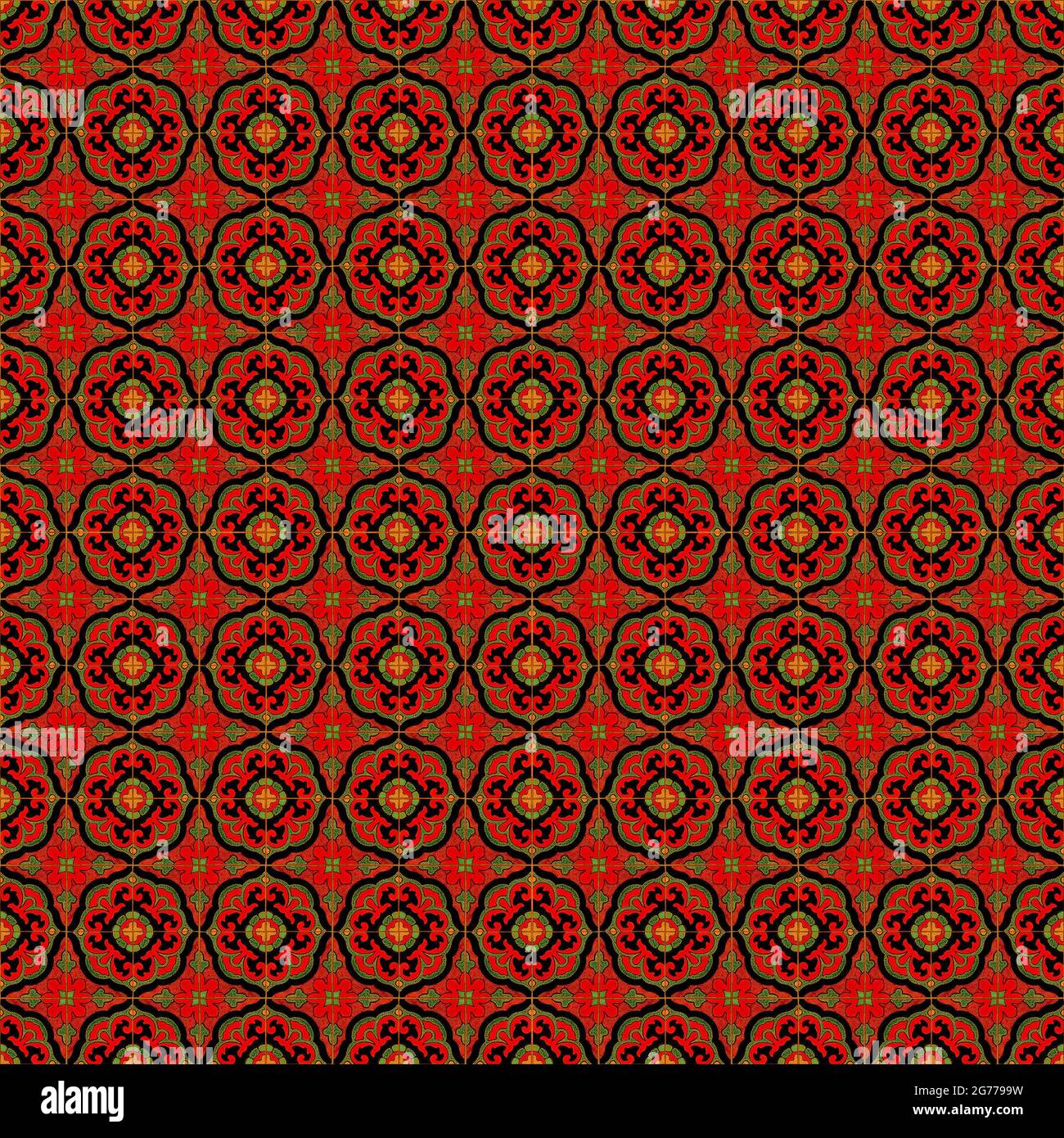 Infinitely Repeating Mediterranean Style Tile Pattern Catalina Style ...