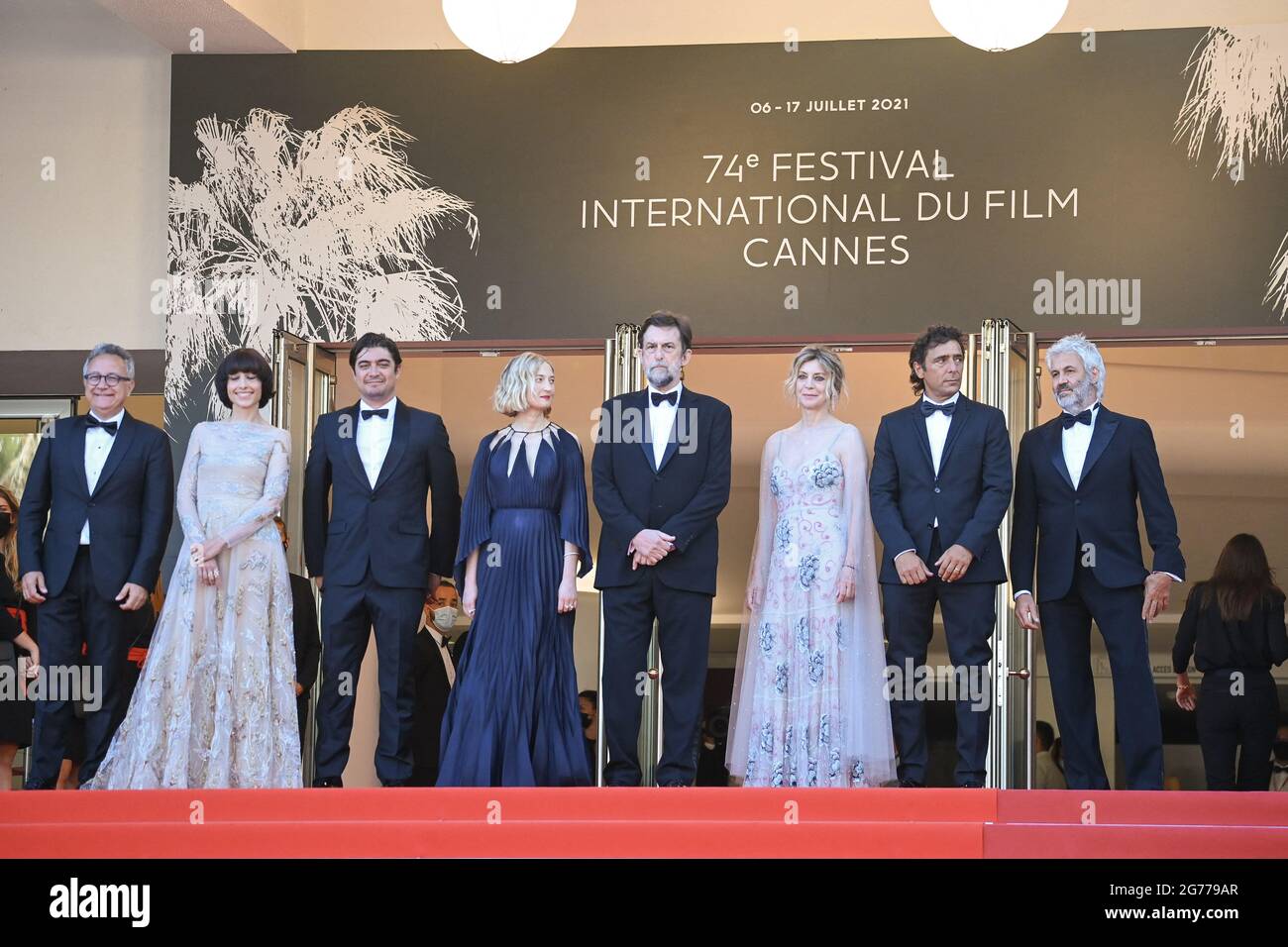 The cast of the movie attending the premiere of the movie Tre Piani ...