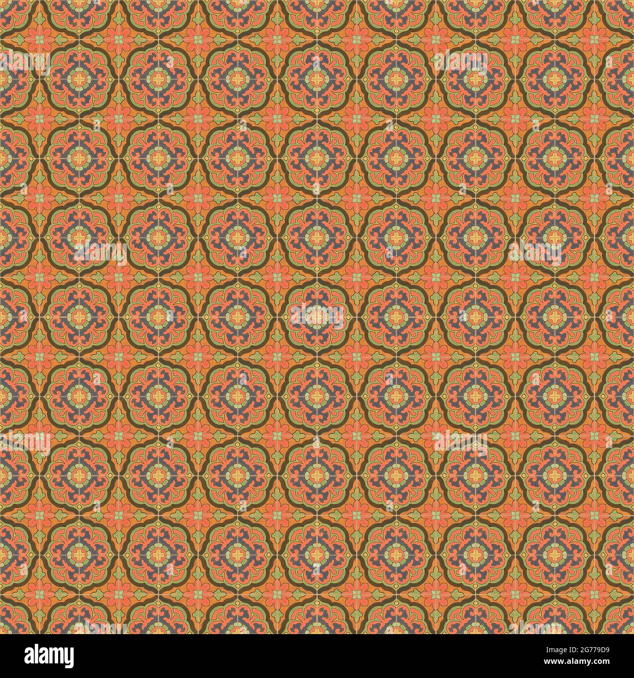 Infinitely Repeating Mediterranean Style Tile Pattern Catalina Style ...