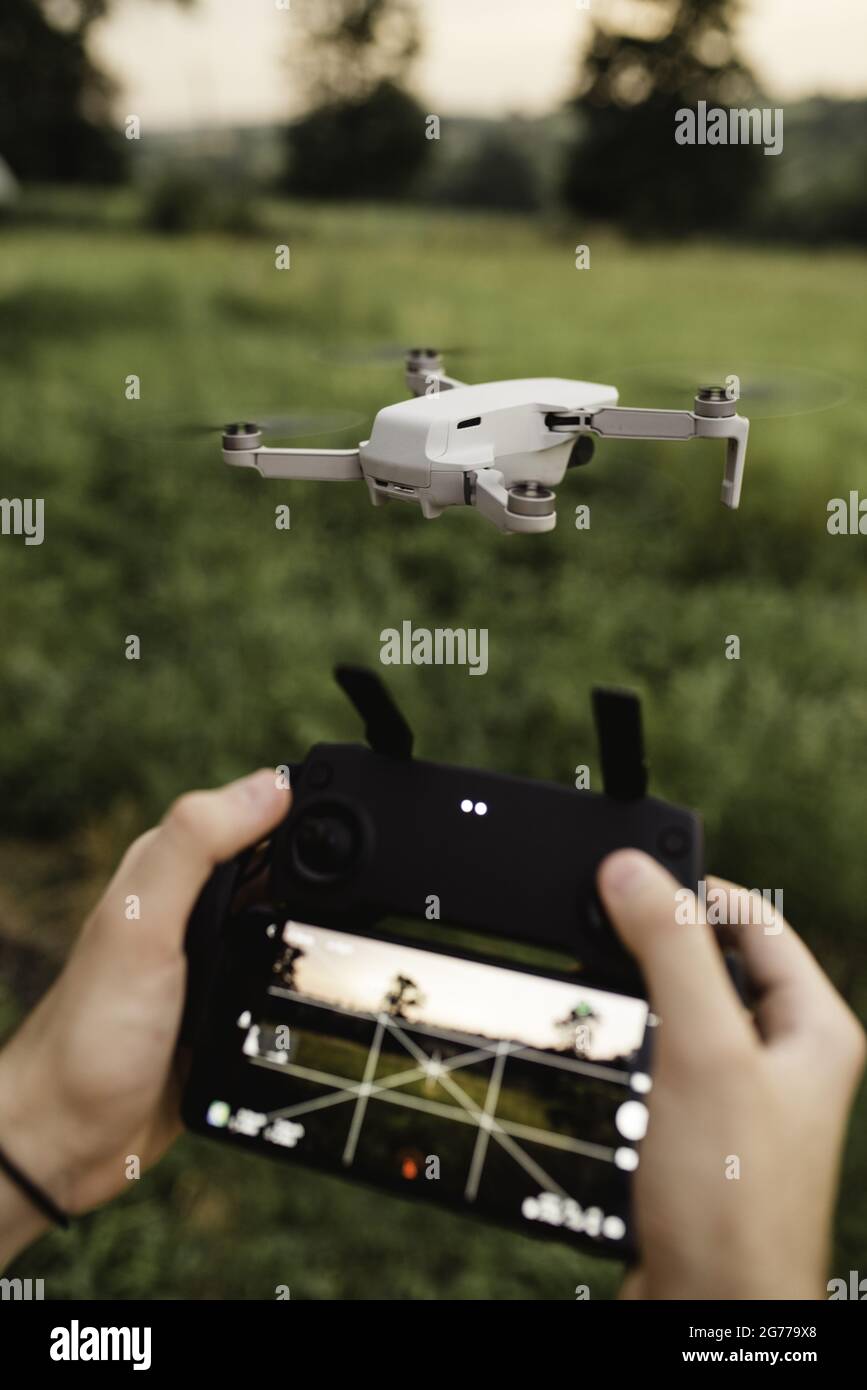 photograph of a drone in flight Stock Photo - Alamy