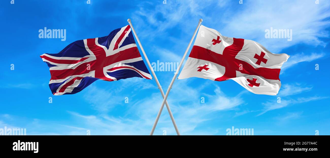 Georgia england flag hi-res stock photography and images - Alamy