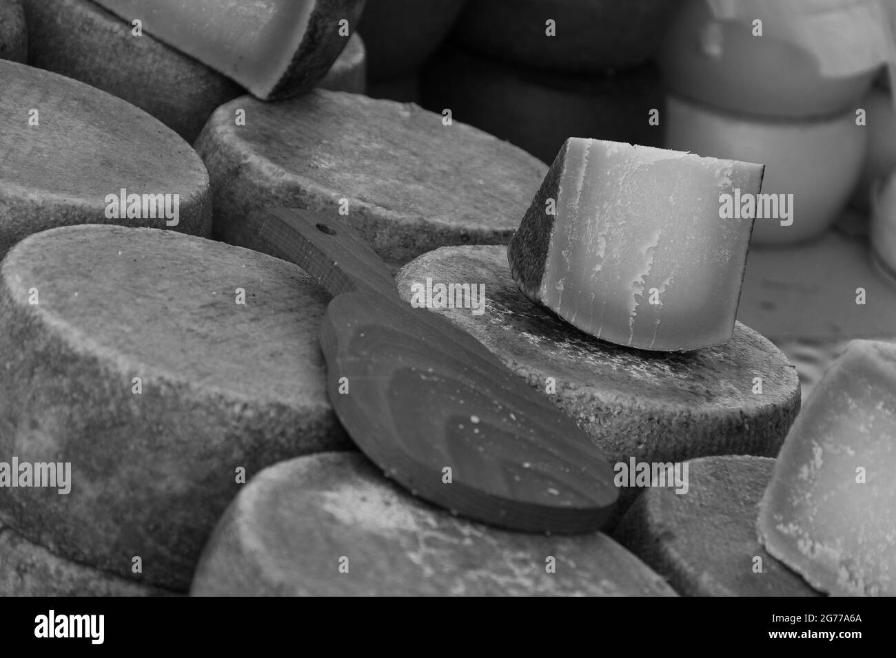 Manufacture cheese Black and White Stock Photos & Images - Alamy