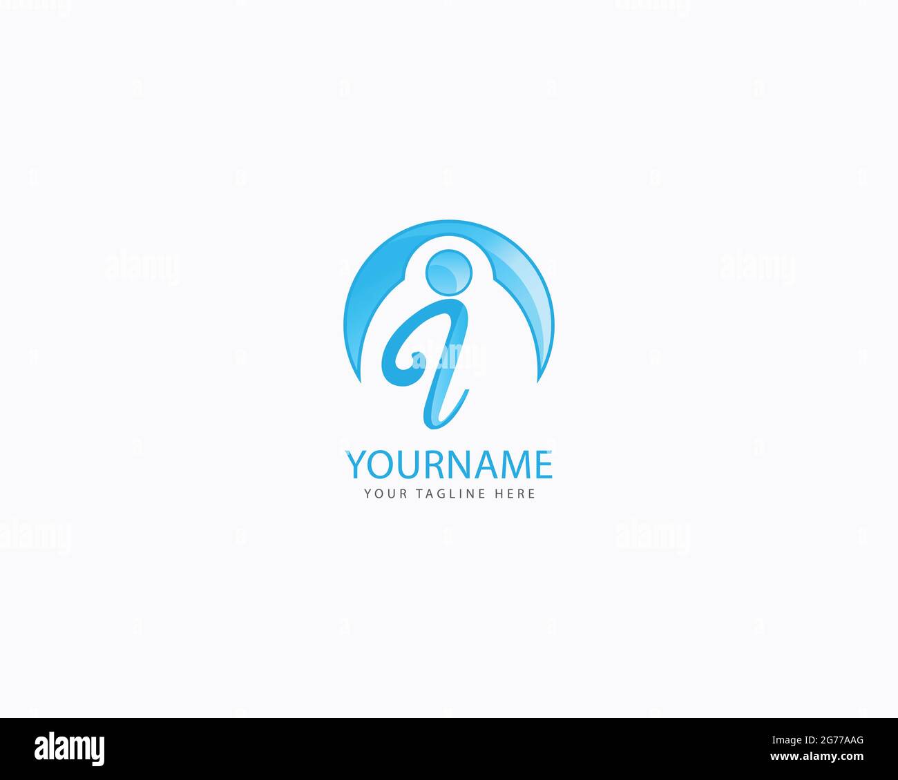 Initial Letters alphabet i media logo design full vector and easy to ...