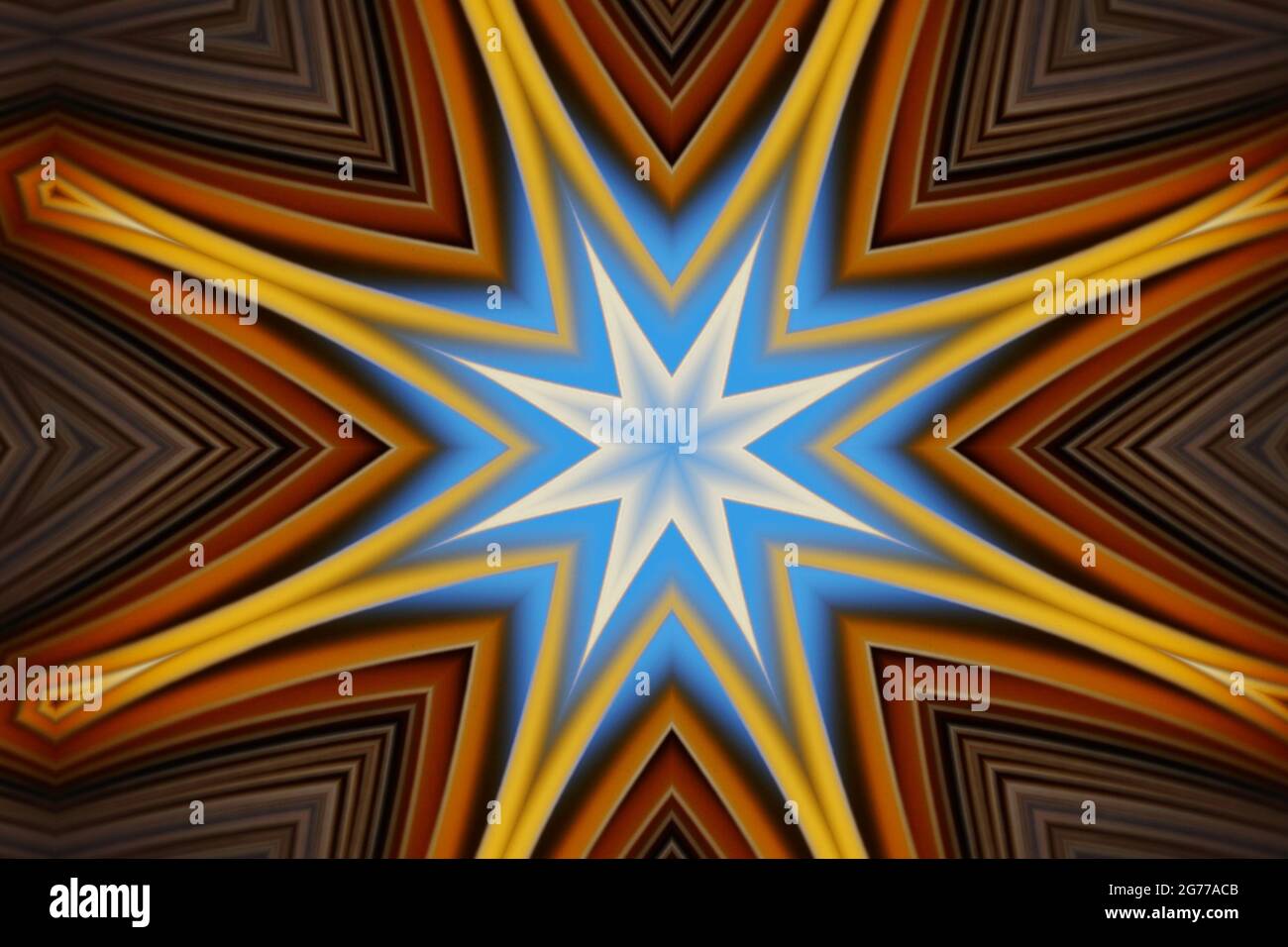 Abstract colorful hypnotic pattern with symmetric star shapes Stock ...