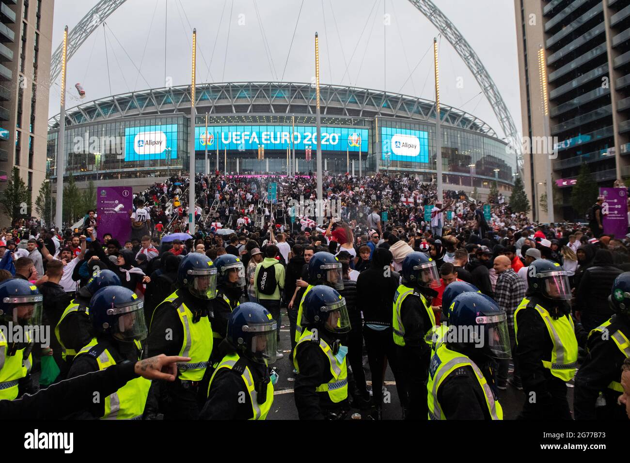 London, UK. 11th July, 2021. Fans broke into Wembley Stadium for the Euro 2020 Final Credit ...