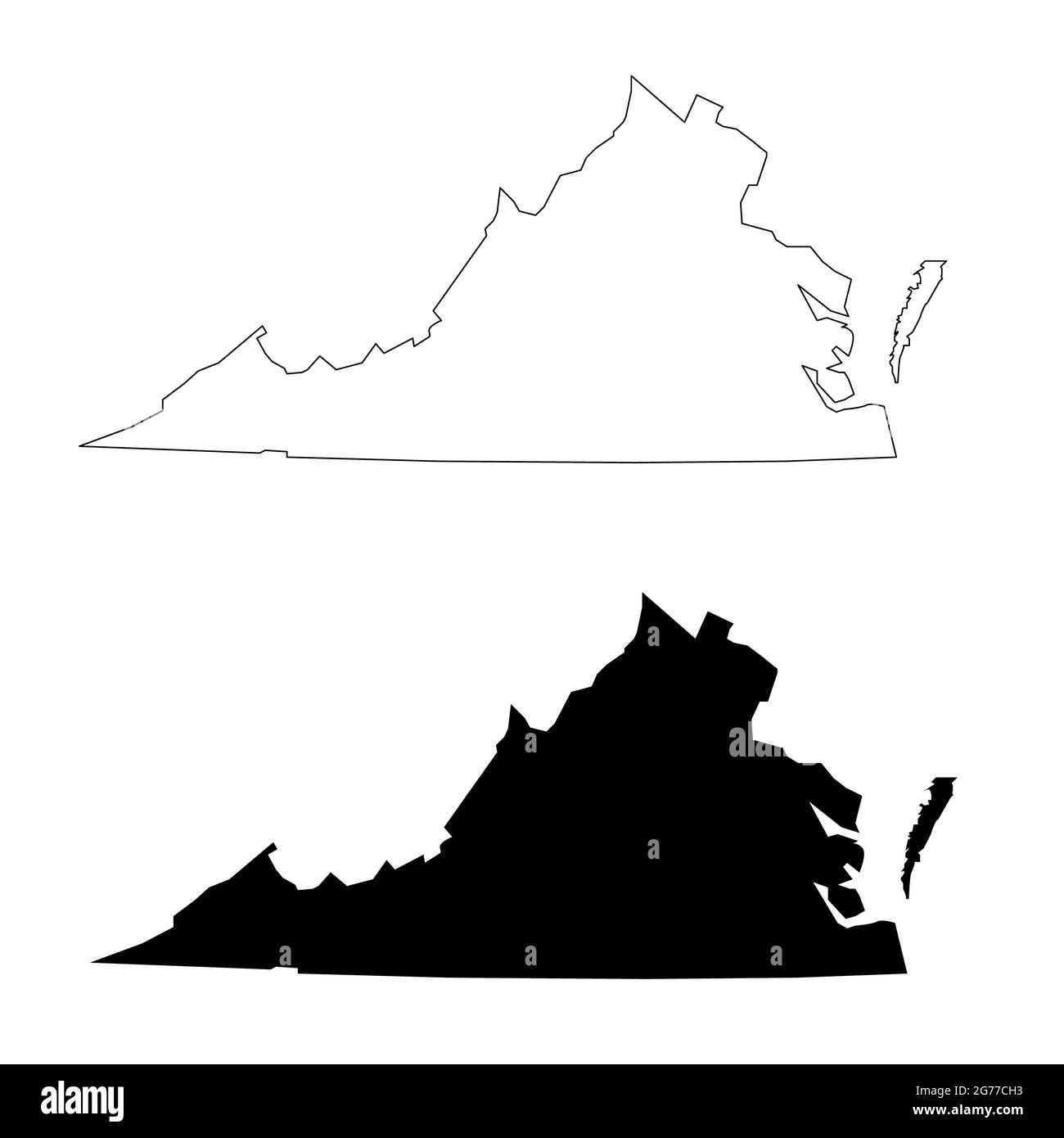 Virginia map icon on white background. Virginia state sign. United ...