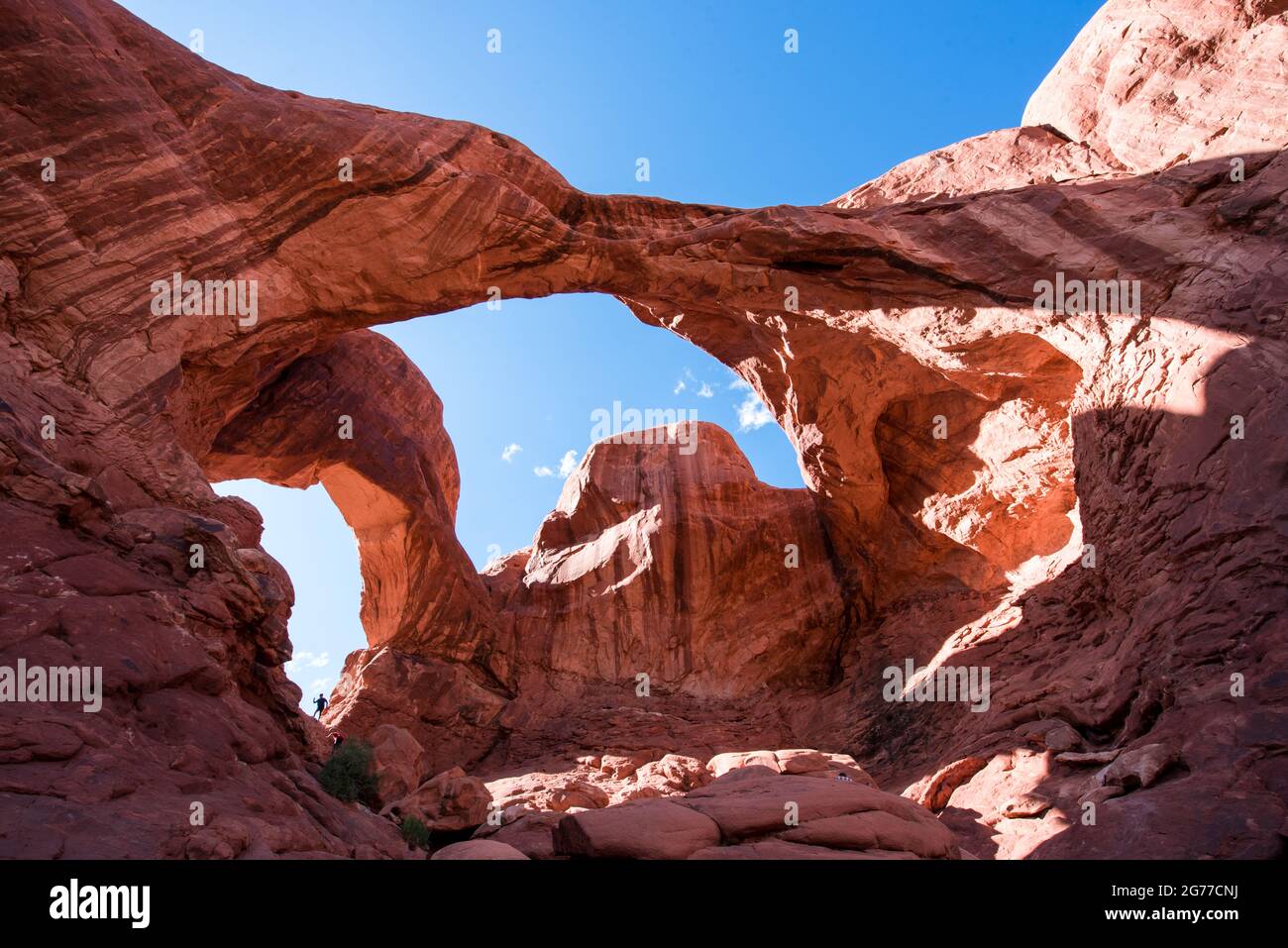 The amazing double arch formation Stock Photo - Alamy