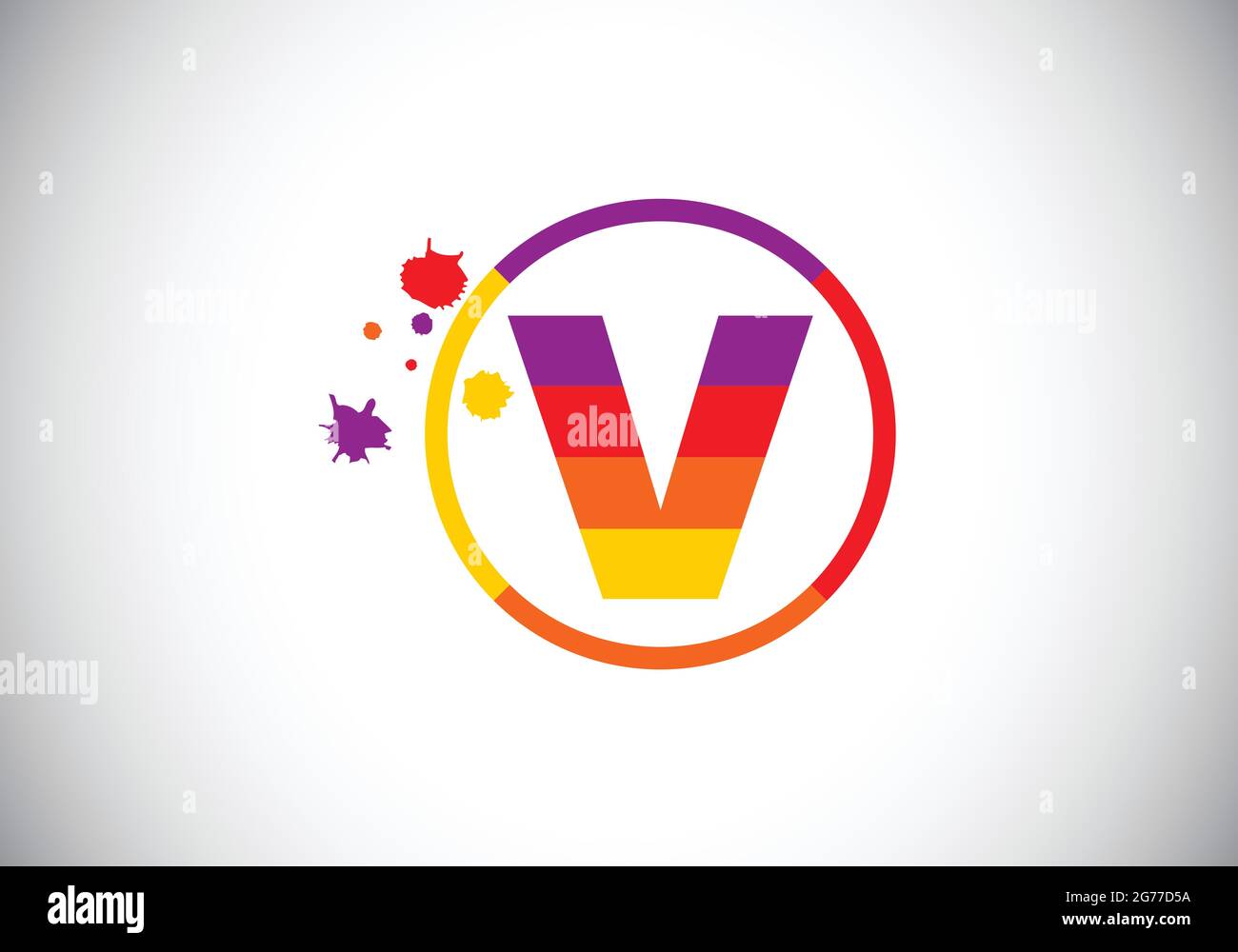 V letter home logo hi-res stock photography and images - Alamy