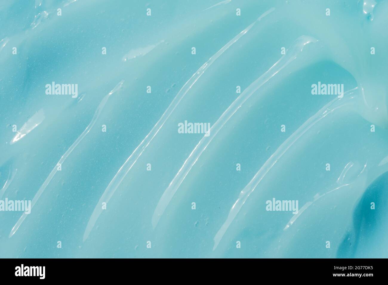 Blue cream, moisturizer, shampoo spread, sunscreen cosmetic smear ...