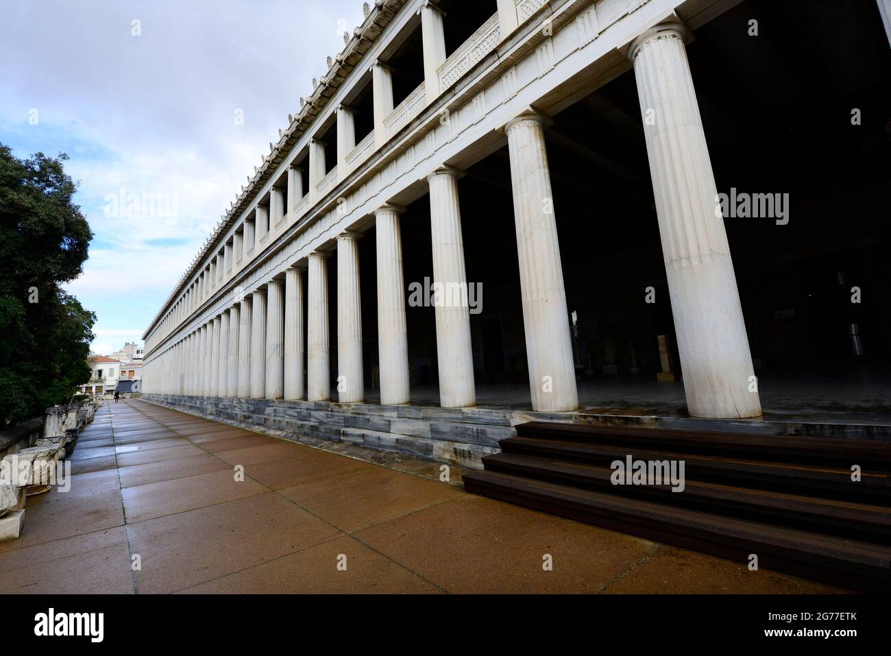 The Stoa of Attalos is a Rebuilt ancient structure once a gathering ...