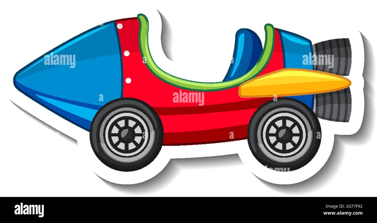 Sticker template with Rocket rides at fun fair isolated illustration ...