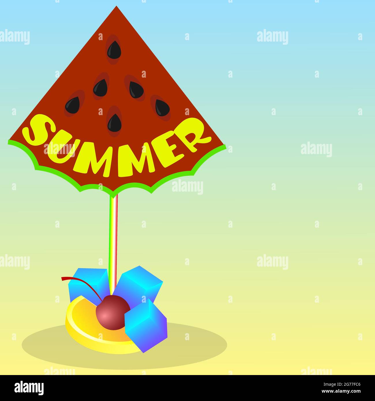 Summer banner pineapple watermelon Stock Vector Images - Alamy