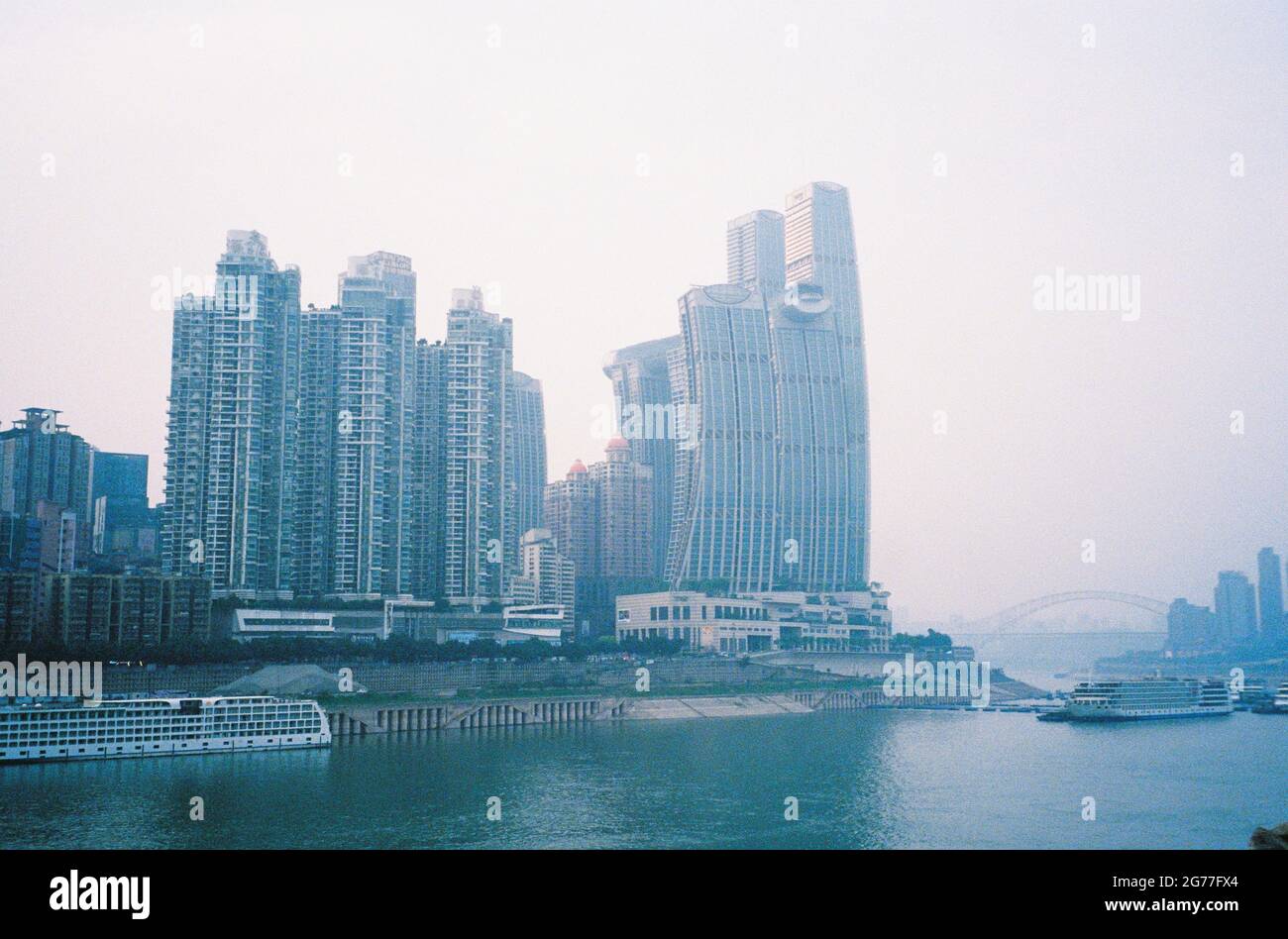 Chongqing skyline along the Yangtze River in Chongqing, China Stock ...