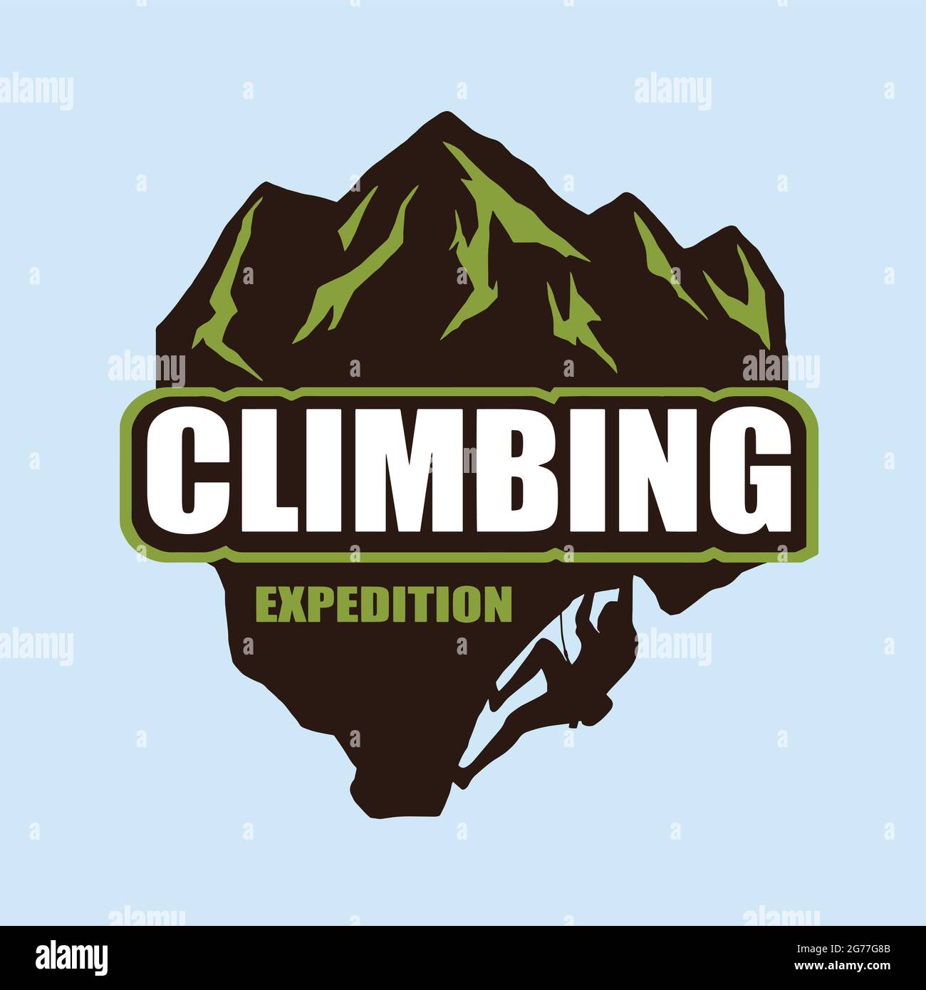 Active man rock climbing Stock Vector Images - Alamy