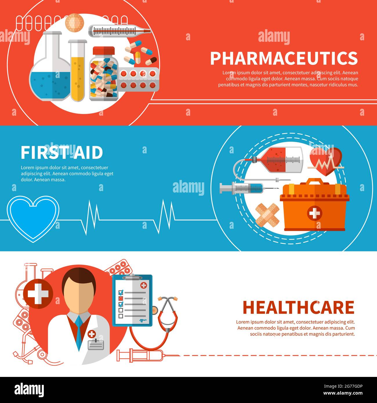 First Aid Banner Stock Vector Images - Alamy