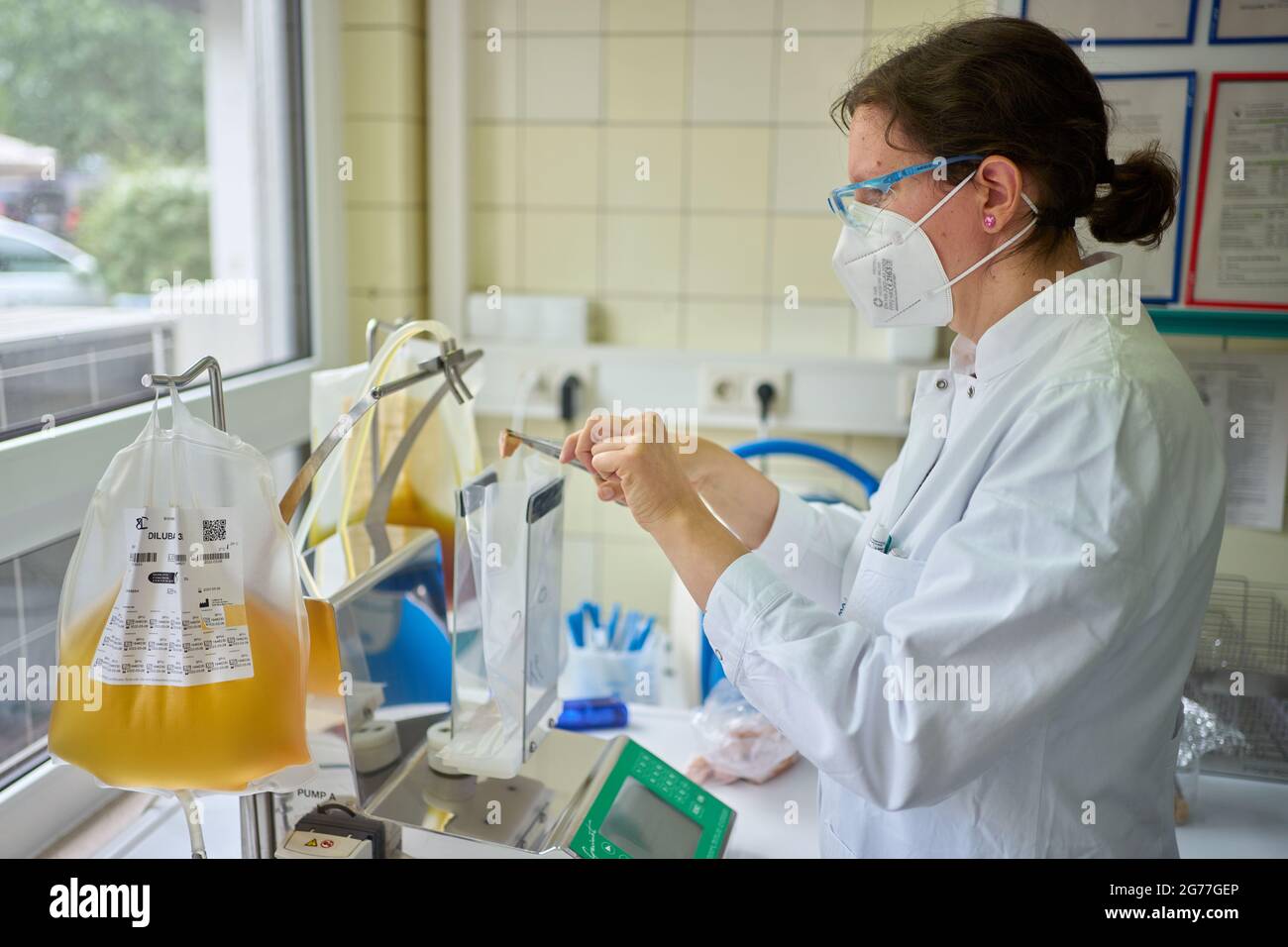 Koblenz, Germany. 09th July, 2021. Jasmin Seibold, biological-technical assistant at the ...