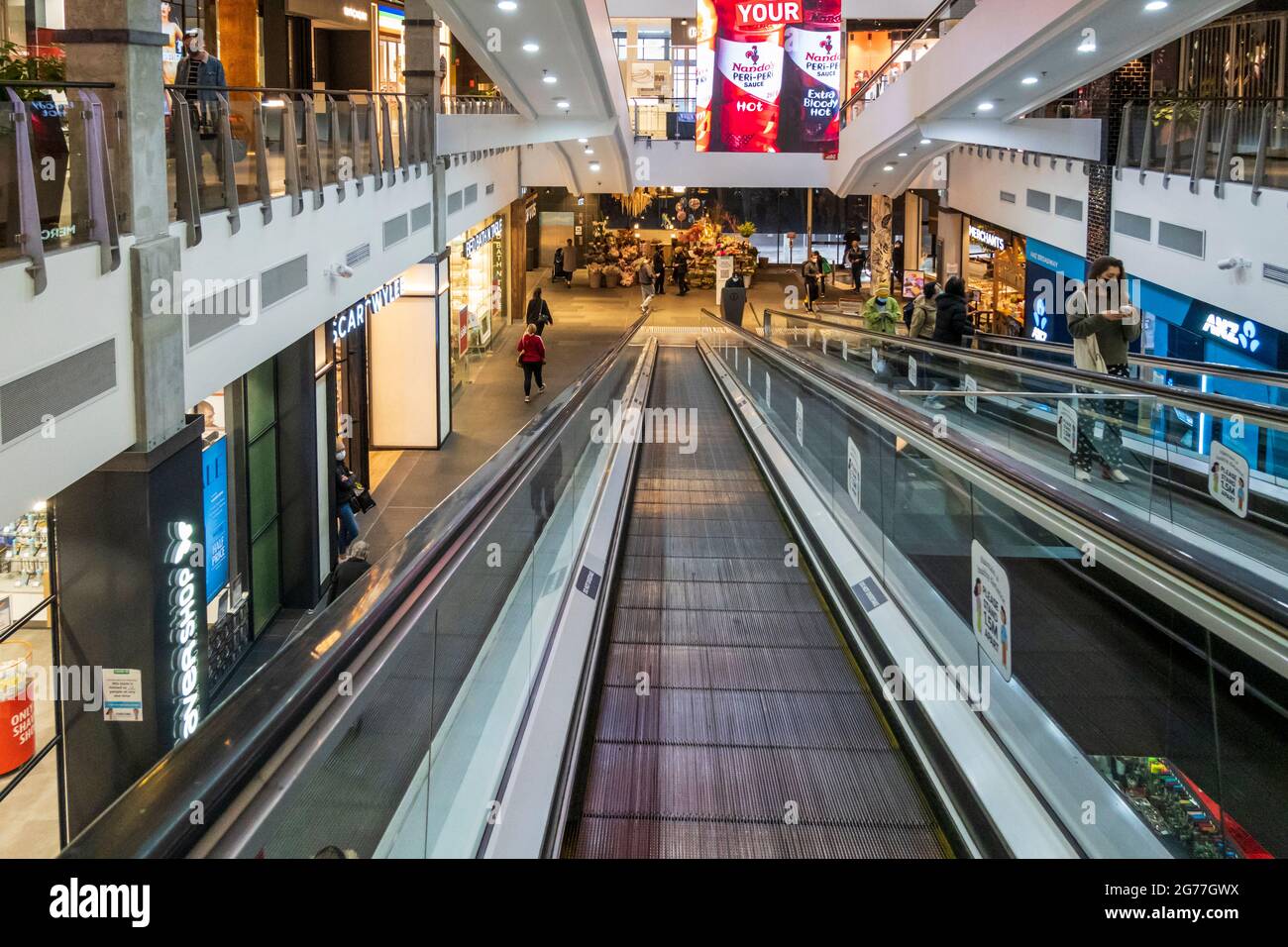 Inclinators at Westfield Broadway Shopping Centre during lockdown in ...