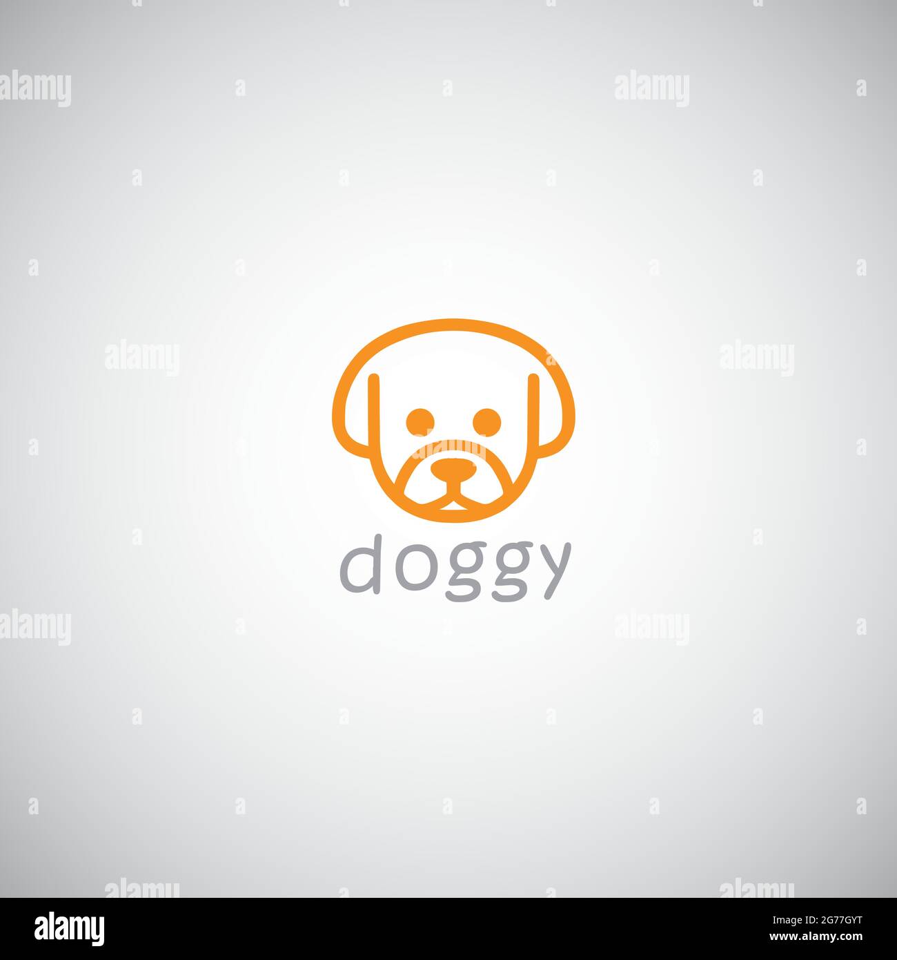 Dog Cute Logo. Vector Illustration Template Stock Vector Image & Art ...
