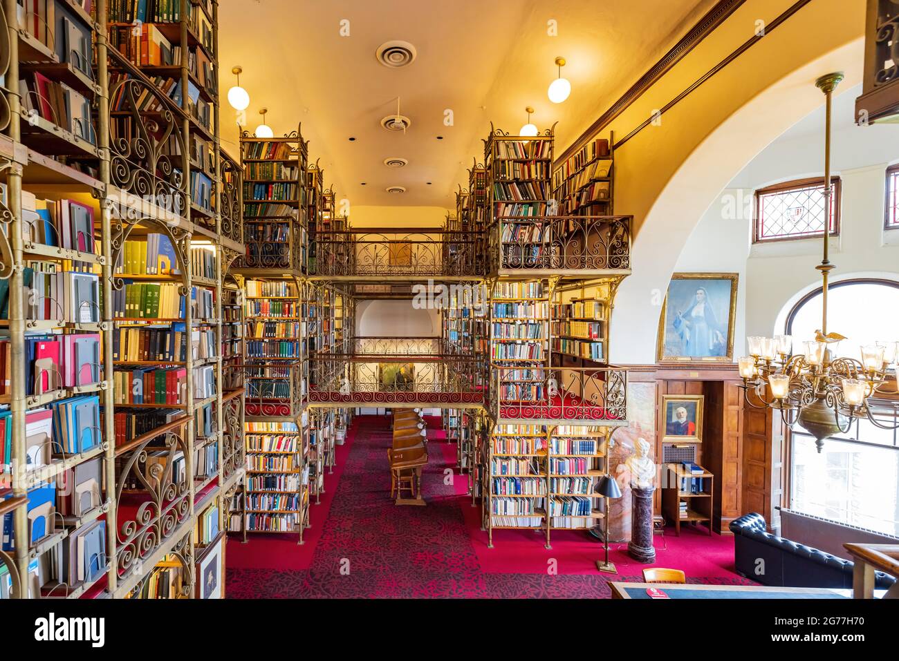 New York, JUL 6, 2021 - Interior view of the Uris Library of Cornell ...