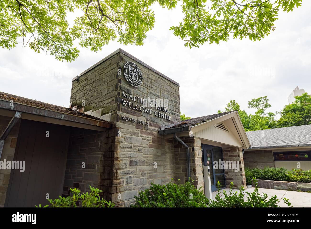 New York, JUL 6, 2021 - Exterior view of the Martin Y. Tang Welcome ...