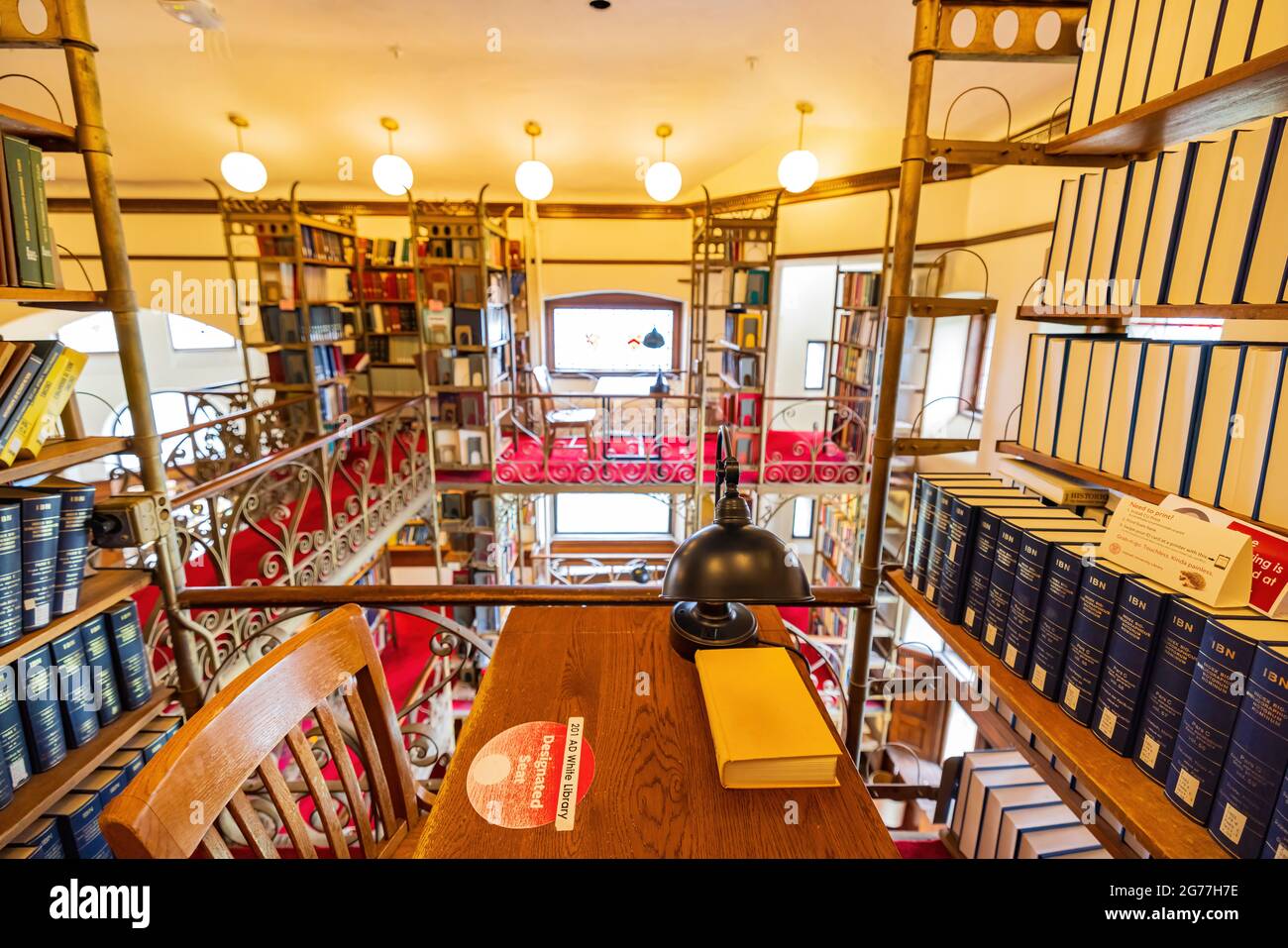 New York, JUL 6, 2021 - Interior view of the Uris Library of Cornell ...