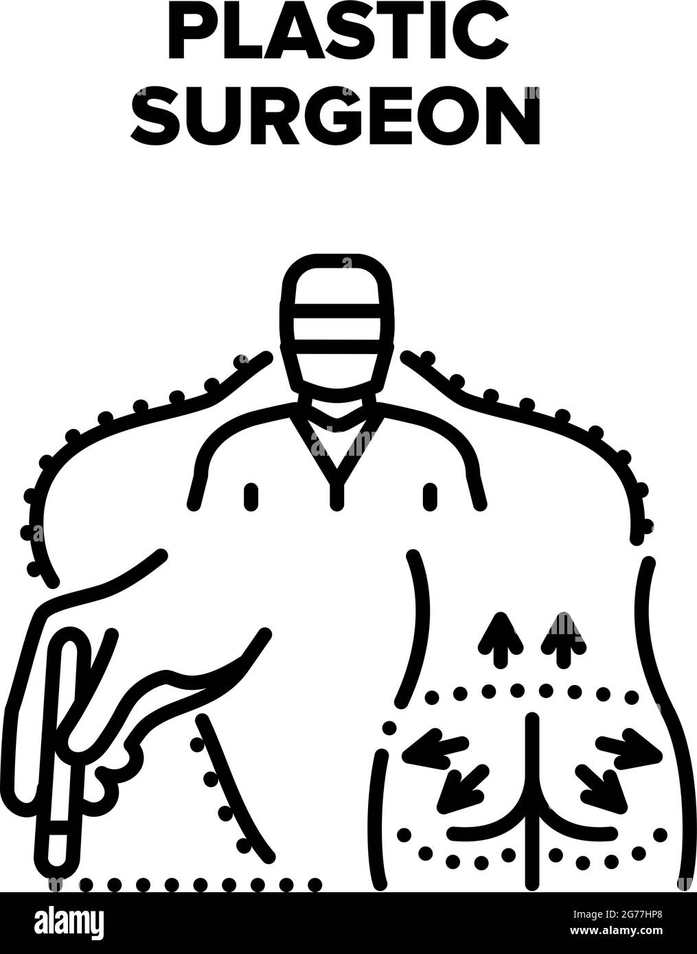 Plastic Surgeon Vector Black Illustration Stock Vector Image & Art - Alamy