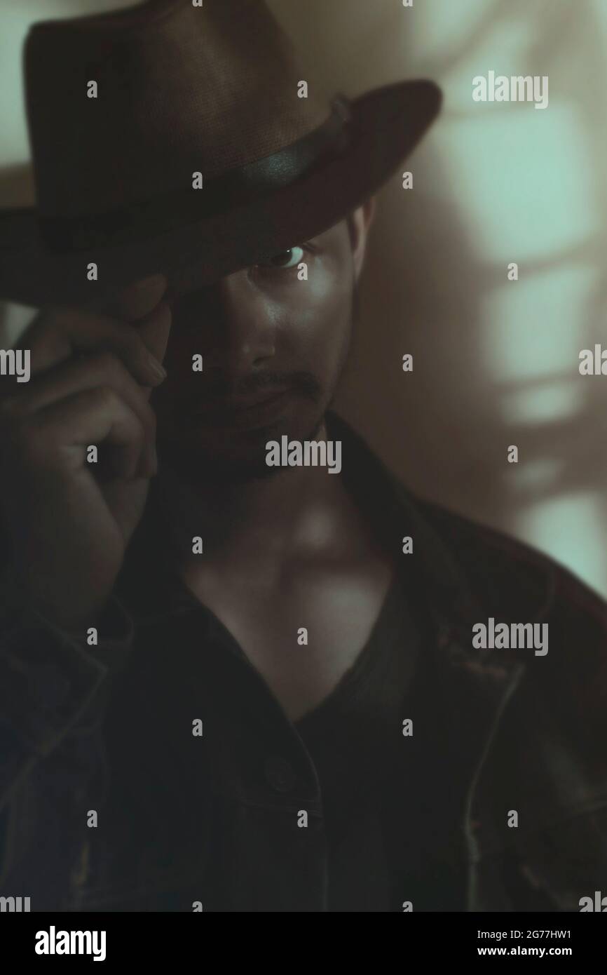 Cowboy Head Silhouette Front View Boys