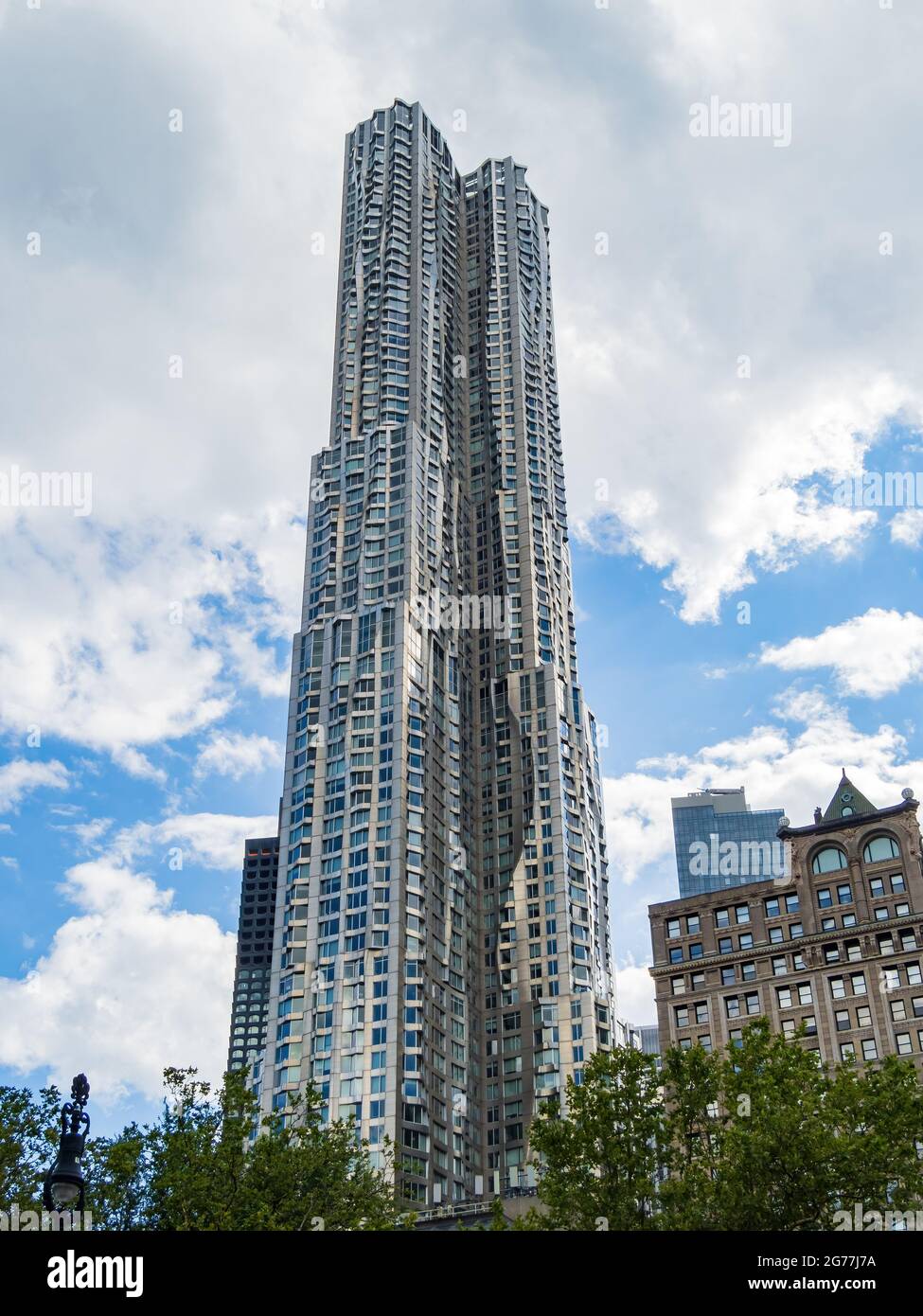 New York, JUL 4, 2021 - Exterior view of the 8 Spruce Street Tower ...