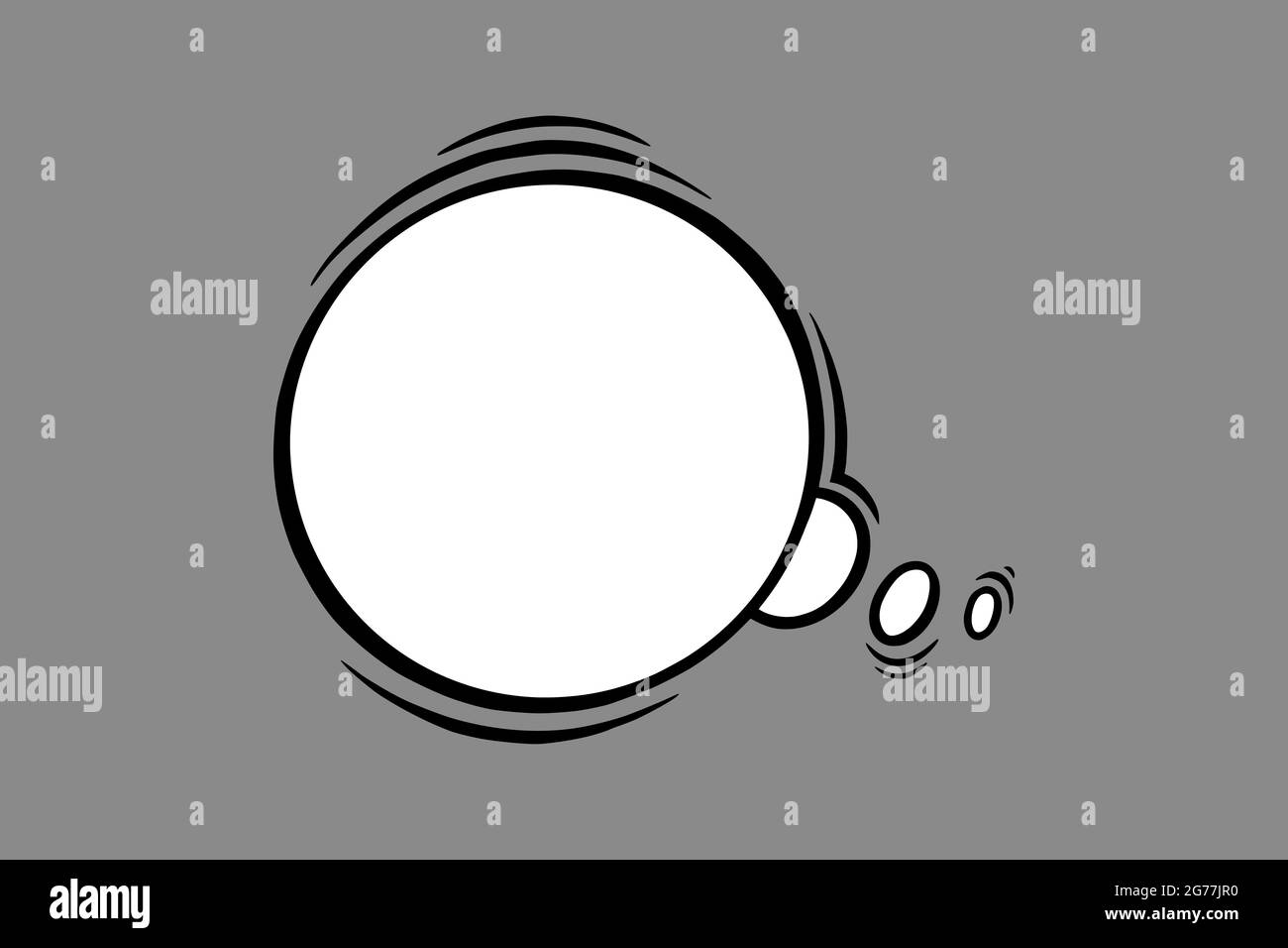 Circle speech bubble in comic style. Oval speech bubble for thoughts ...