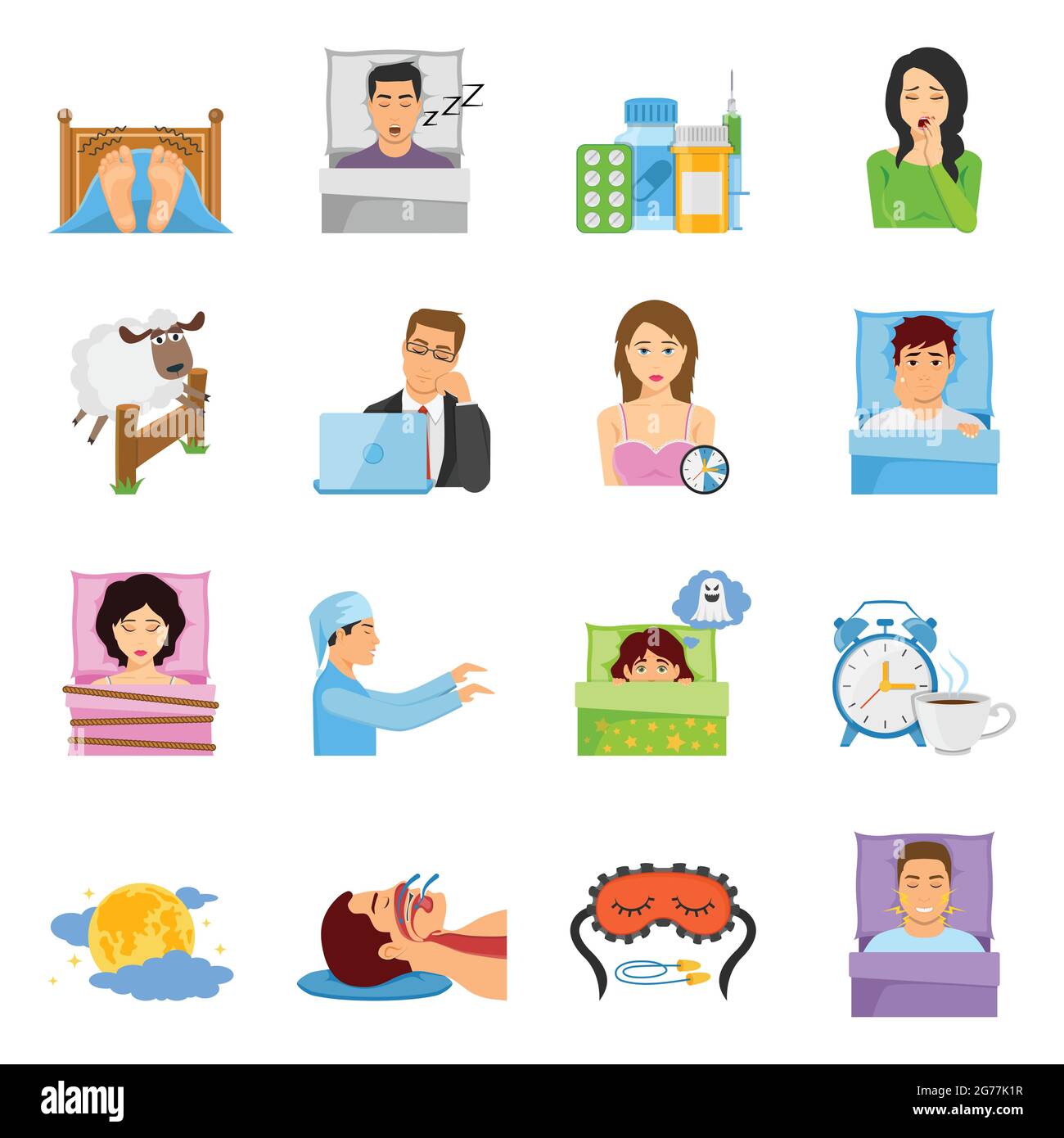 Cartoon Sleeping Mask Stock Vector Images - Alamy