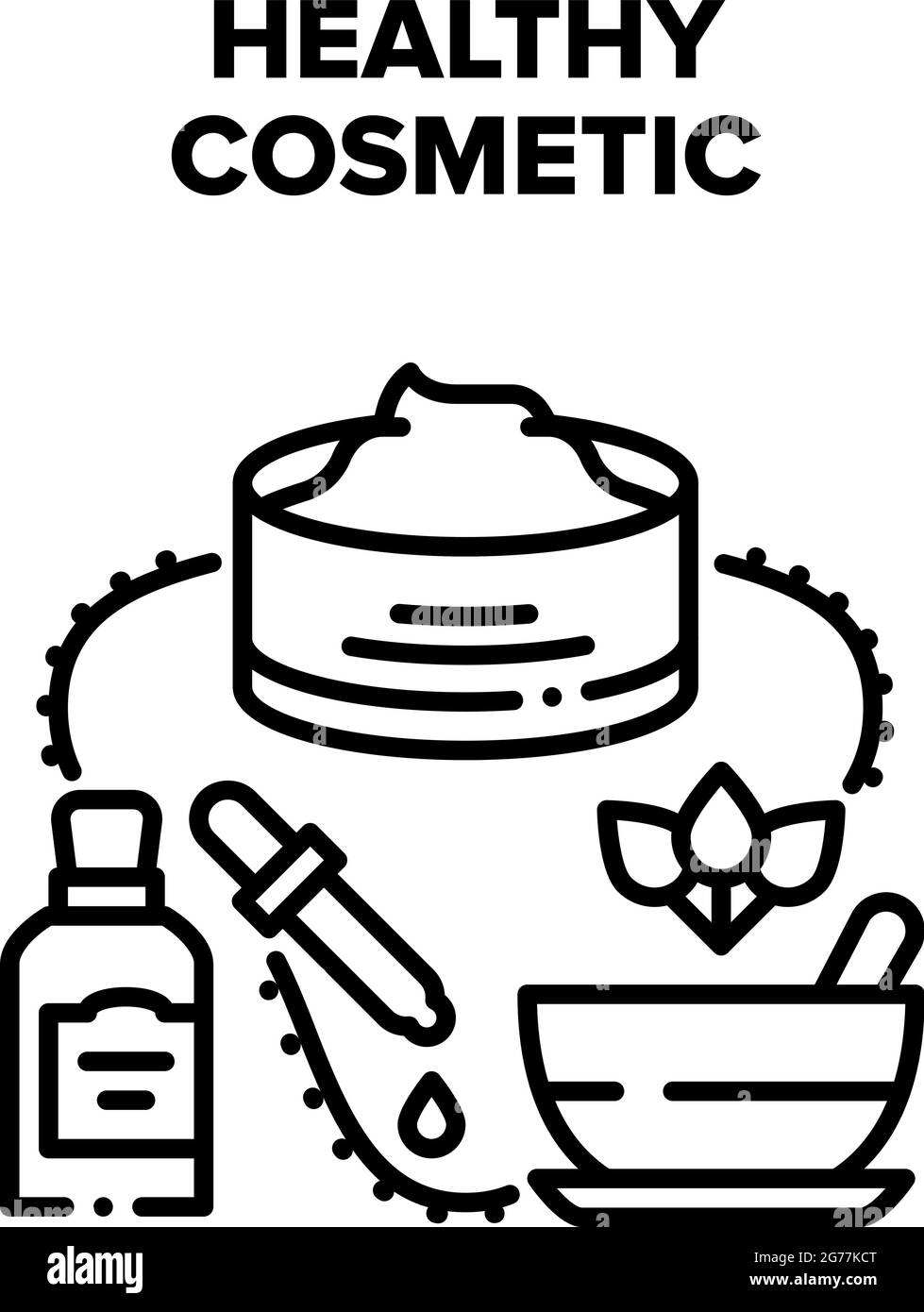Healthy Cosmetic Vector Black Illustration Stock Vector Image & Art - Alamy