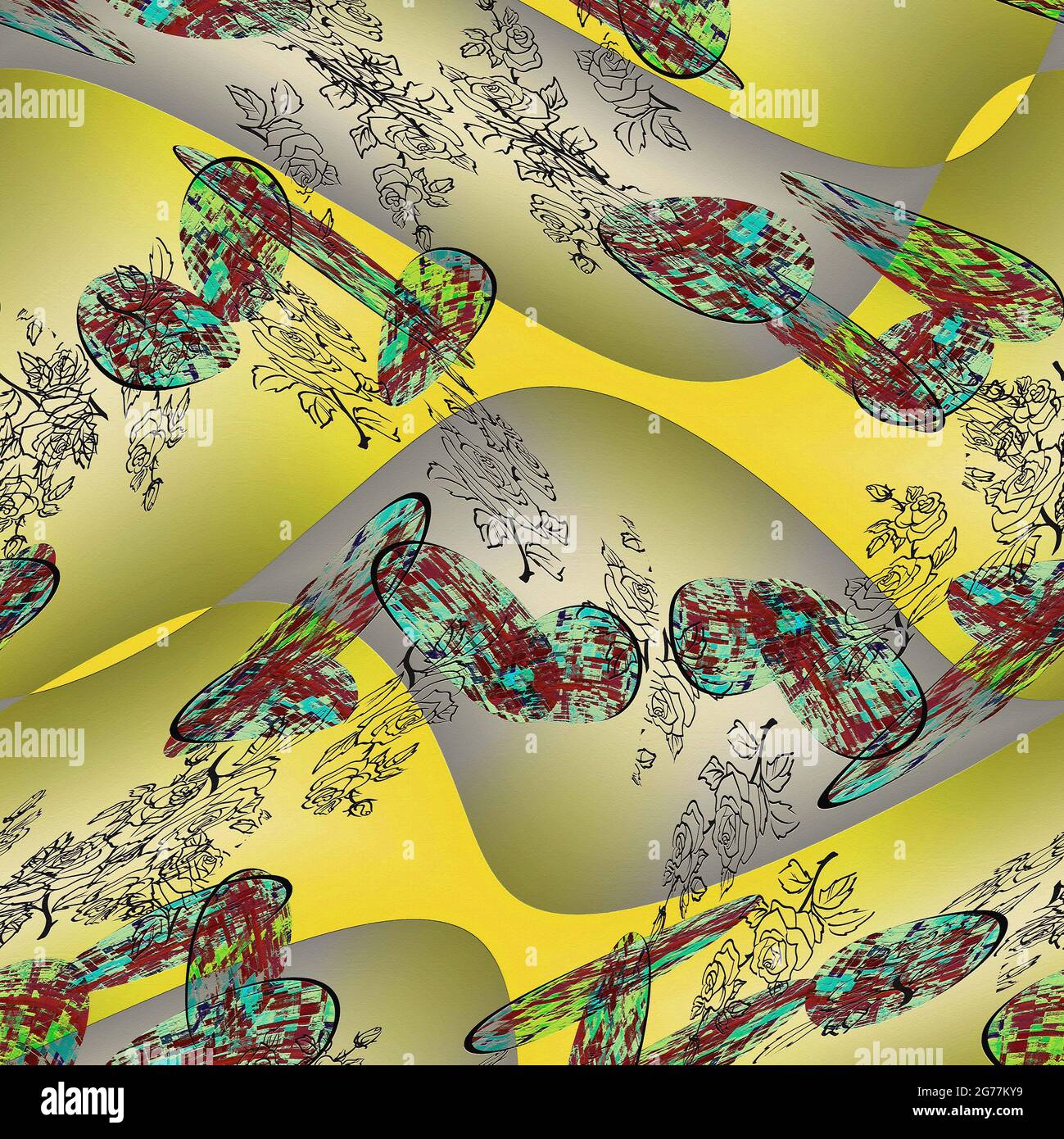 Digital Abstract Pattern and colourful background Stock Photo - Alamy