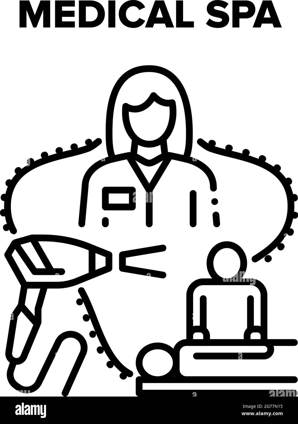 Medical Spa Vector Black Illustration Stock Vector Image & Art - Alamy