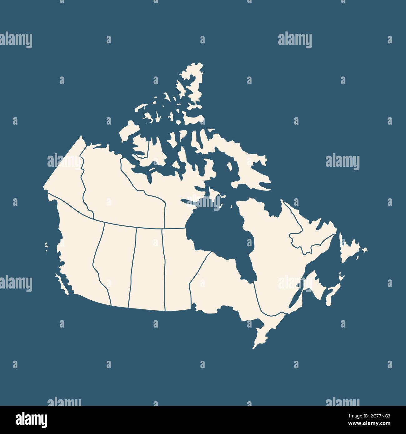 Canada country political map. Detailed vector illustration with ...