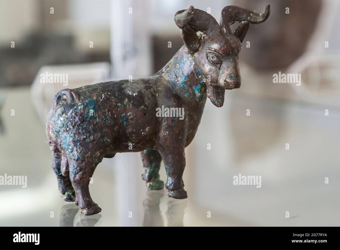 Bronze statue of Ibex, excavated in Tell Jaliyan(Fars), Achaemenid ...