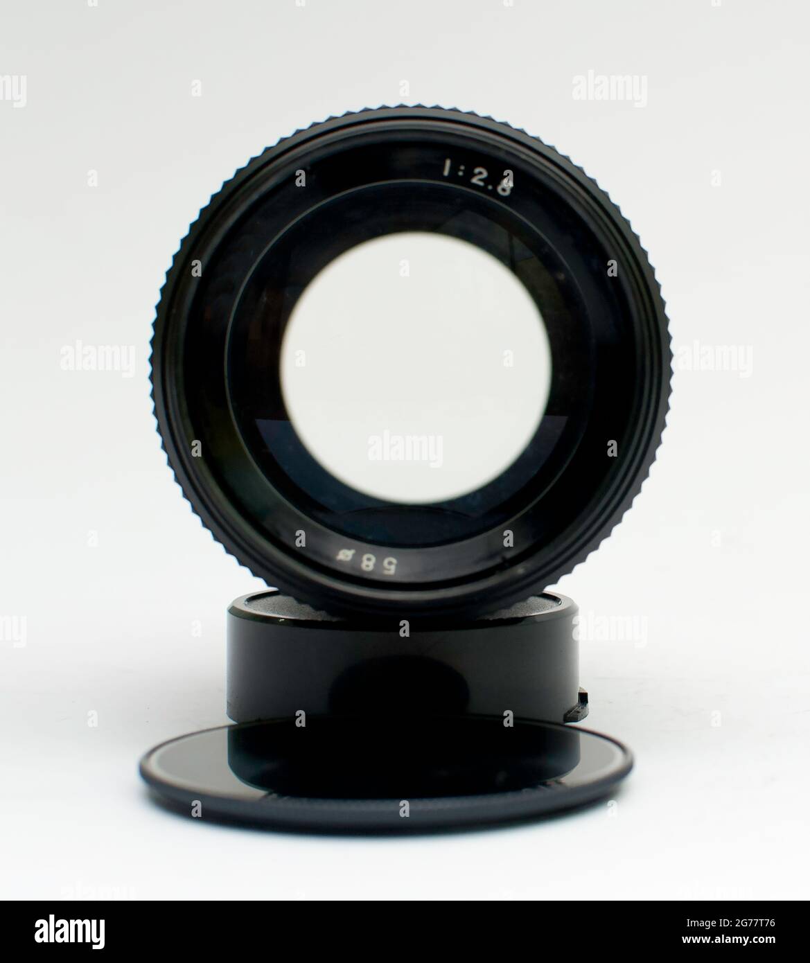 Camera lens isolated on white background Stock Photo - Alamy