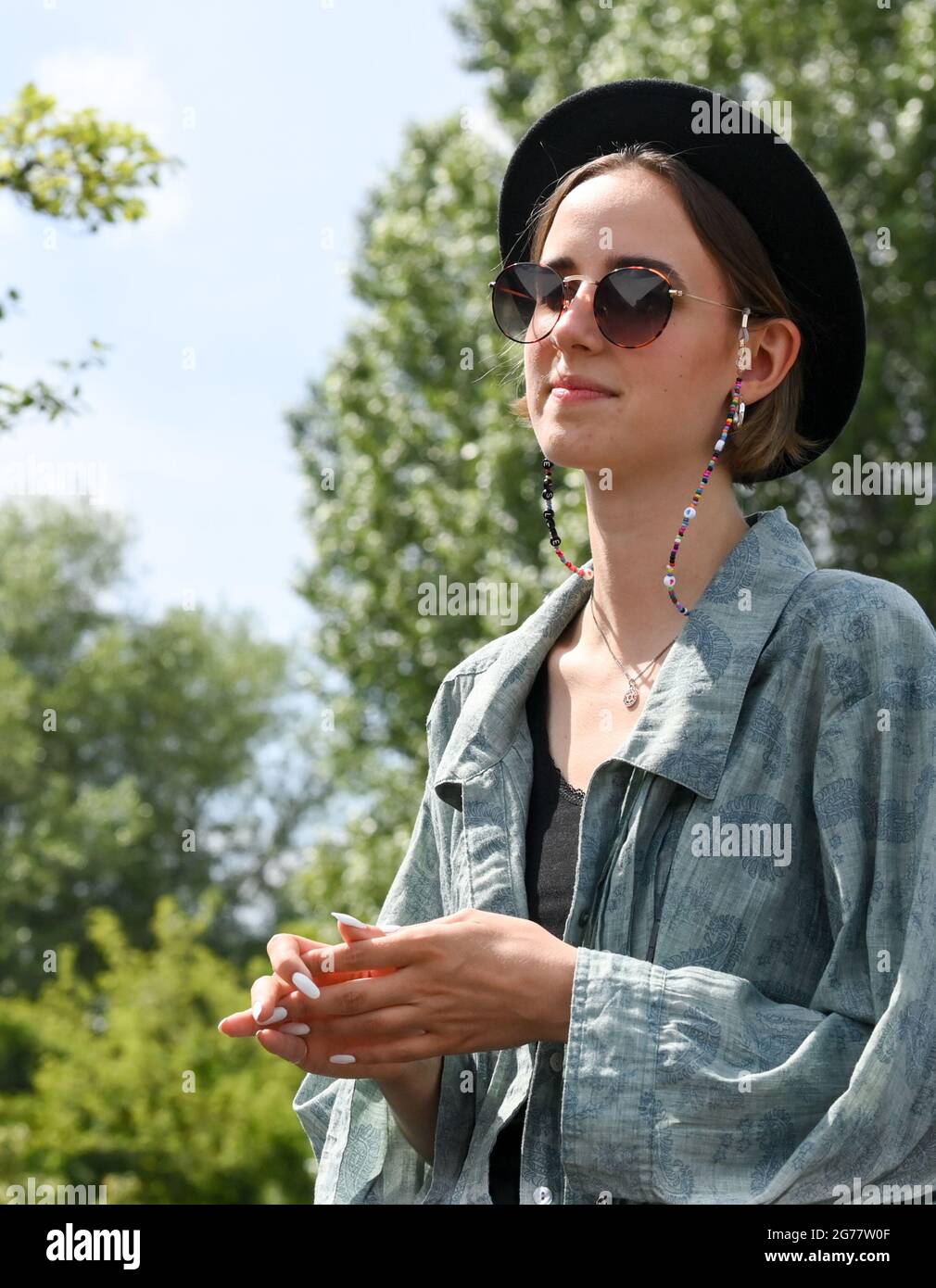 Berlin, Germany. 02nd July, 2021. The future rabbi Helene Braun during ...