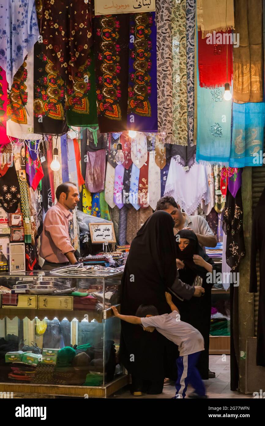 Interior of acrhed passage, Bazaar Reza, Mashhad, Razavi Khorasan ...