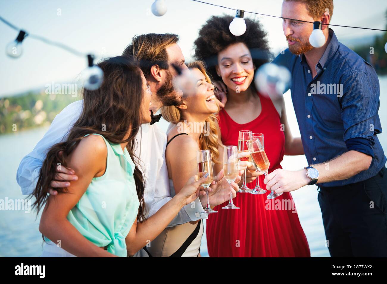 Party friends disco hi-res stock photography and images - Alamy