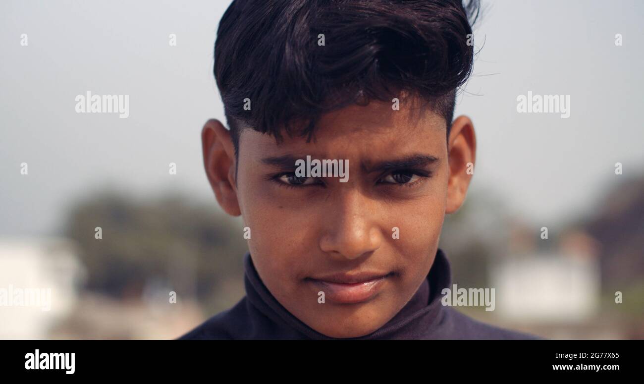Shallow focus of an Indian boy outdoors Stock Photo - Alamy