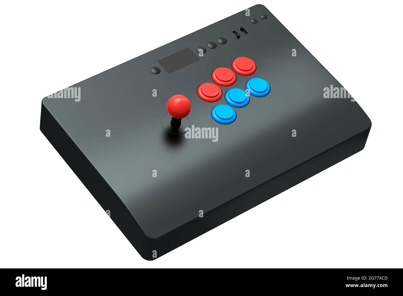 Vintage arcade stick with joystick and tournament-grade buttons on ...