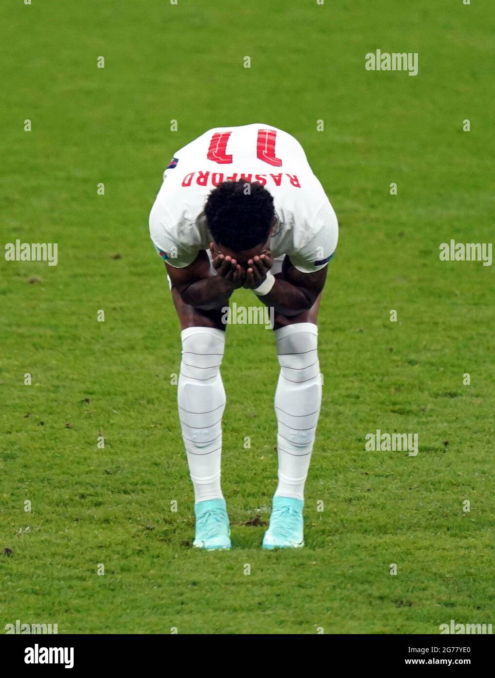 File photo dated 11-07-2021 of England's Marcus Rashford stands ...