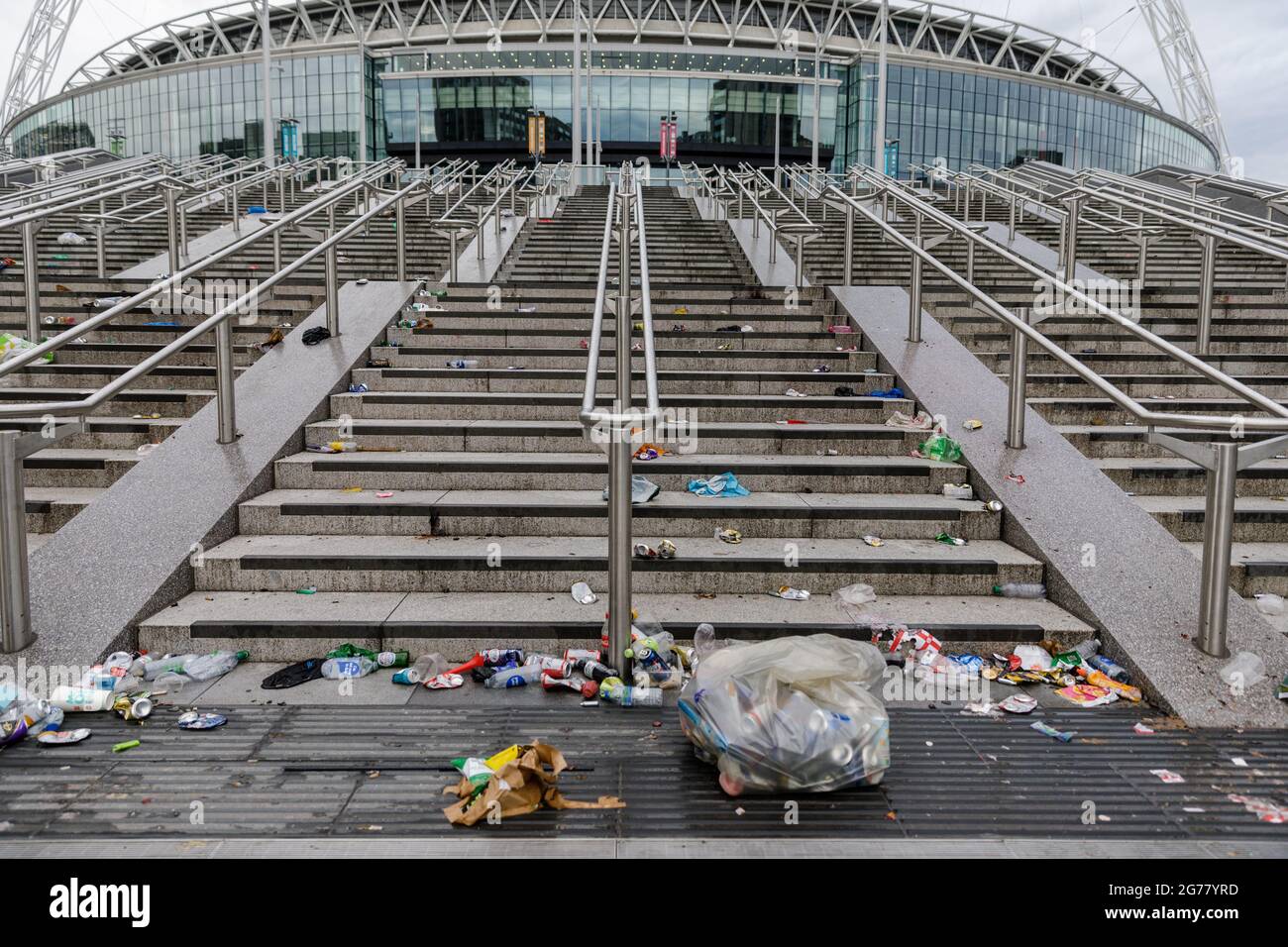 Wembley Park, UK. 12th July 2021. Thousands of England fans left ...