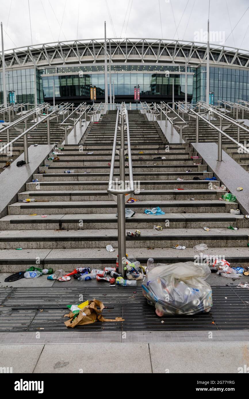 Wembley Park, UK. 12th July 2021. Thousands of England fans left ...