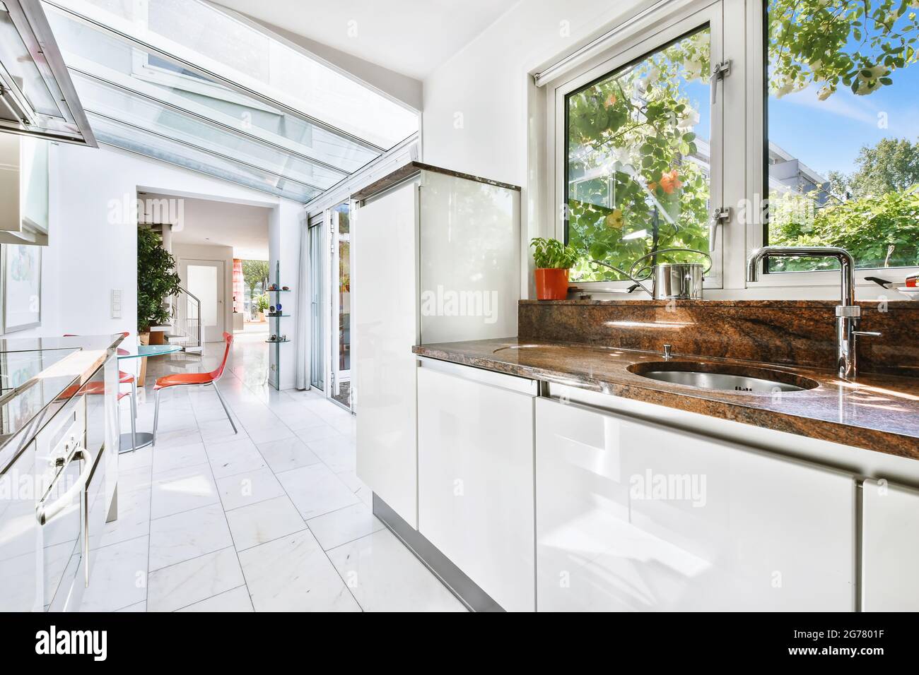 Interior of a beautiful kitchen of an elite house Stock Photo - Alamy